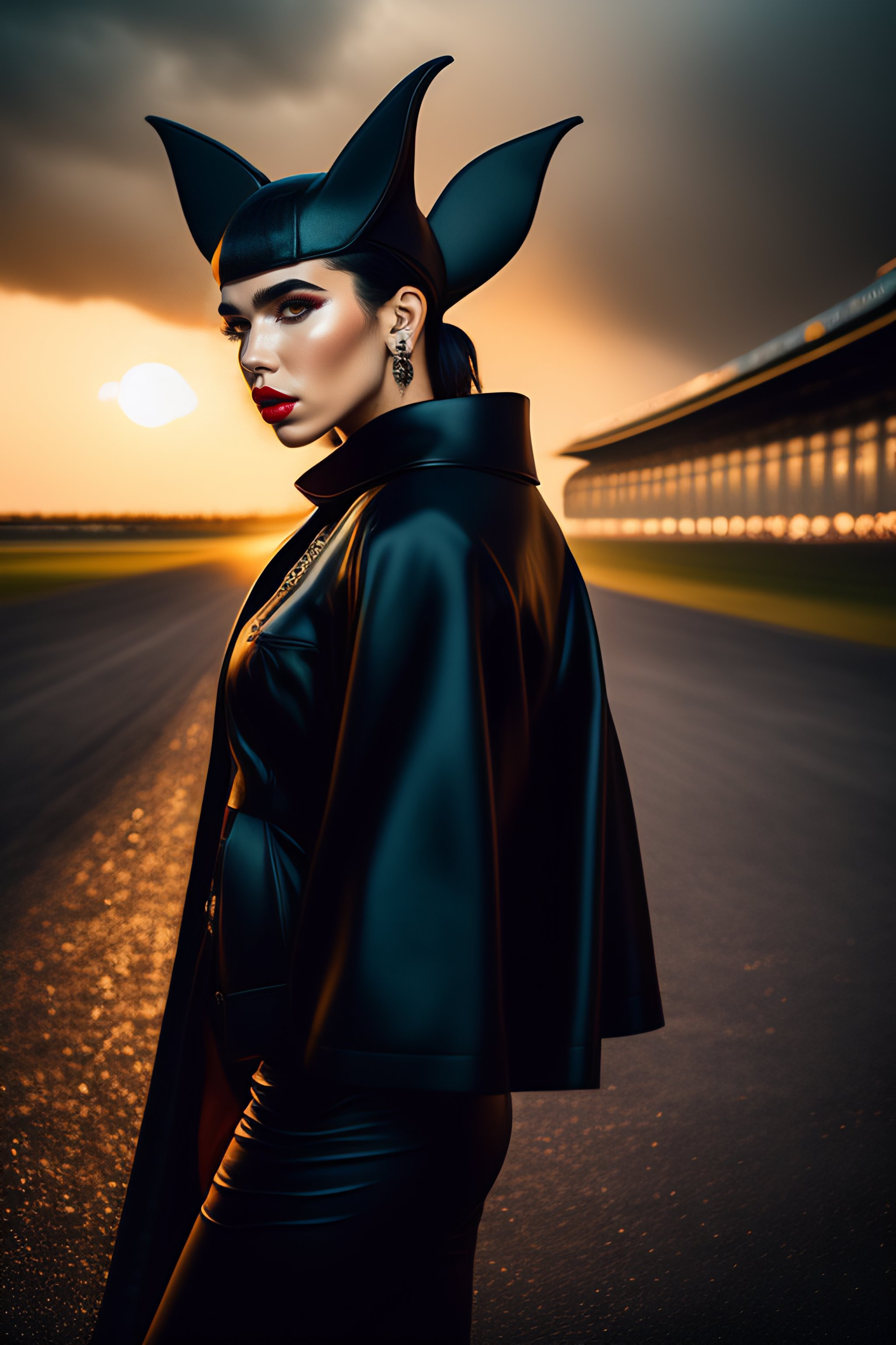 Lexica - Professional photography of Dua Lipa as bat girl