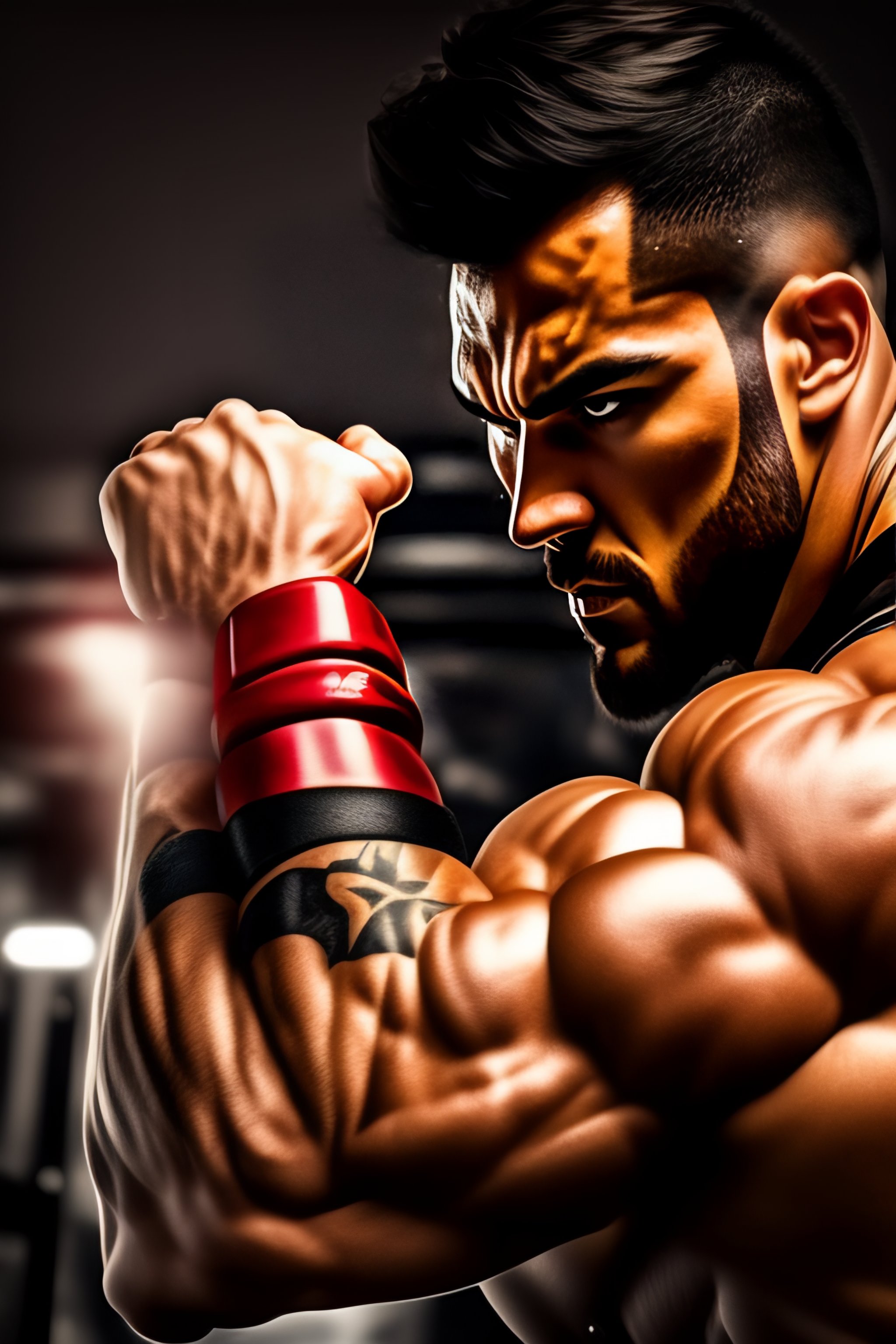 Lexica - Big shredded arm armwrestling design