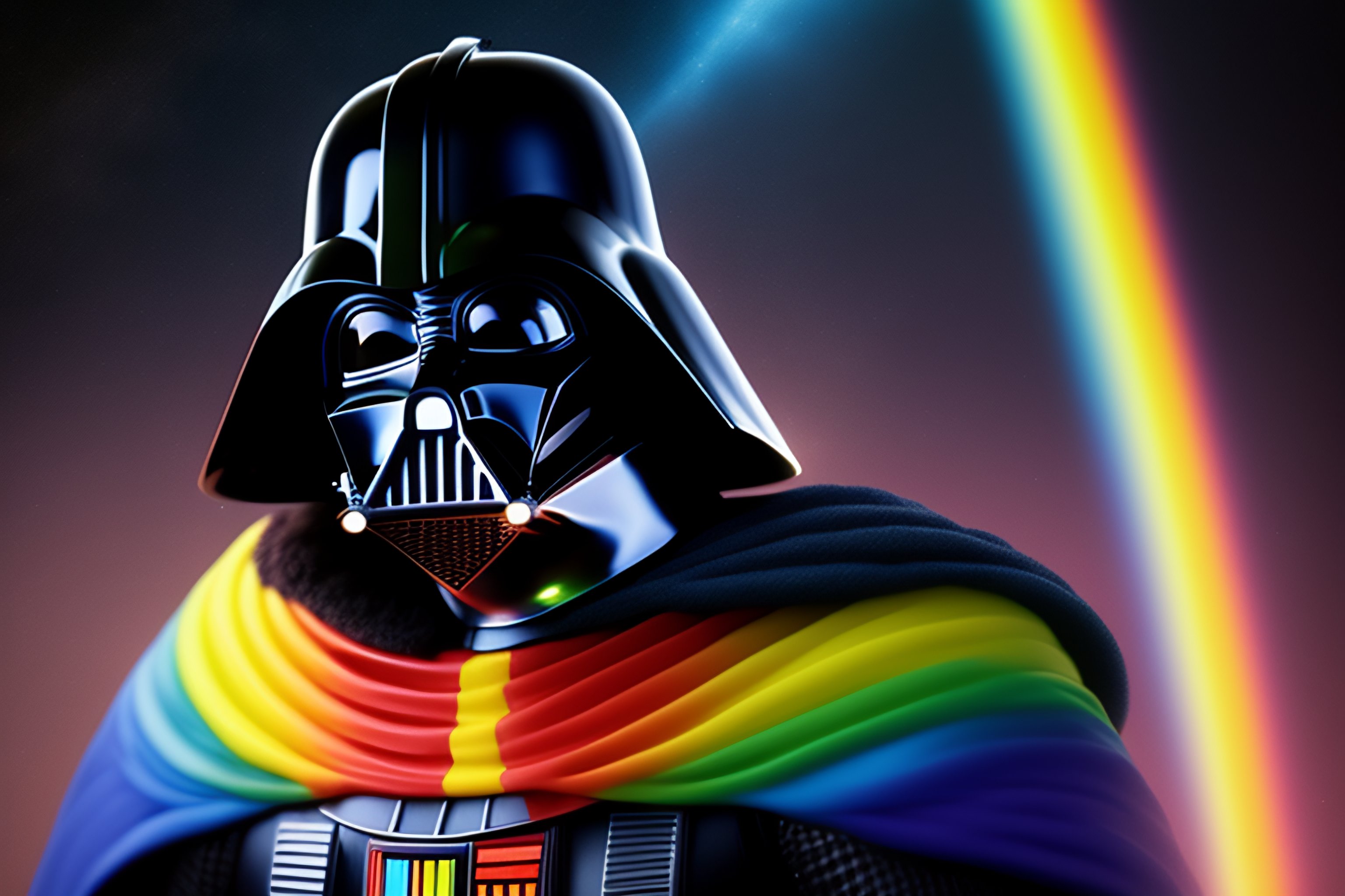 Lexica - Darth Vader with rainbow armour