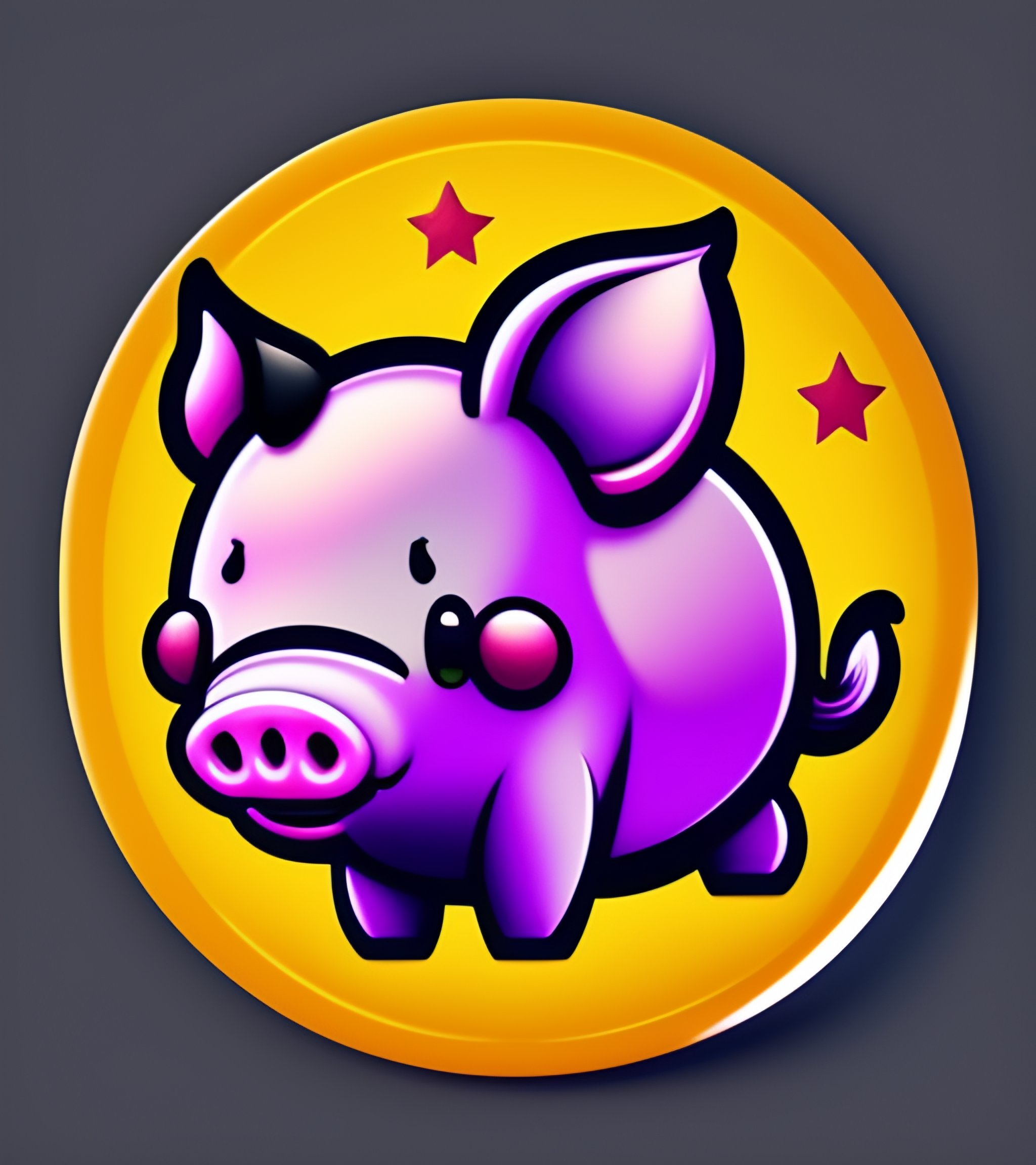 Lexica - Cute flying pig with wings, gambling at casino , cartoon logo ...