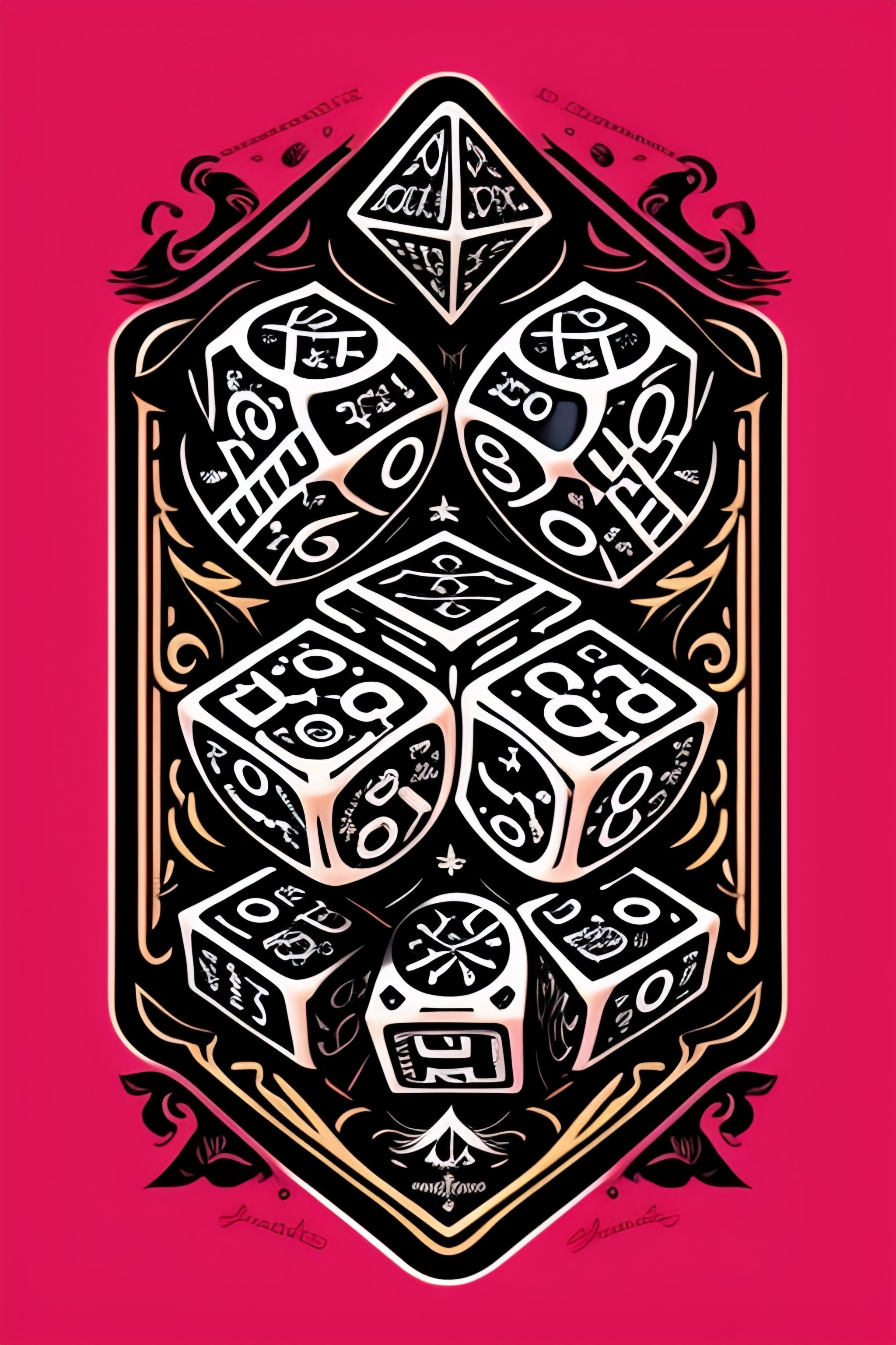 Lexica - Highly detailed skeletal hands holding d20 dice, death metal ...
