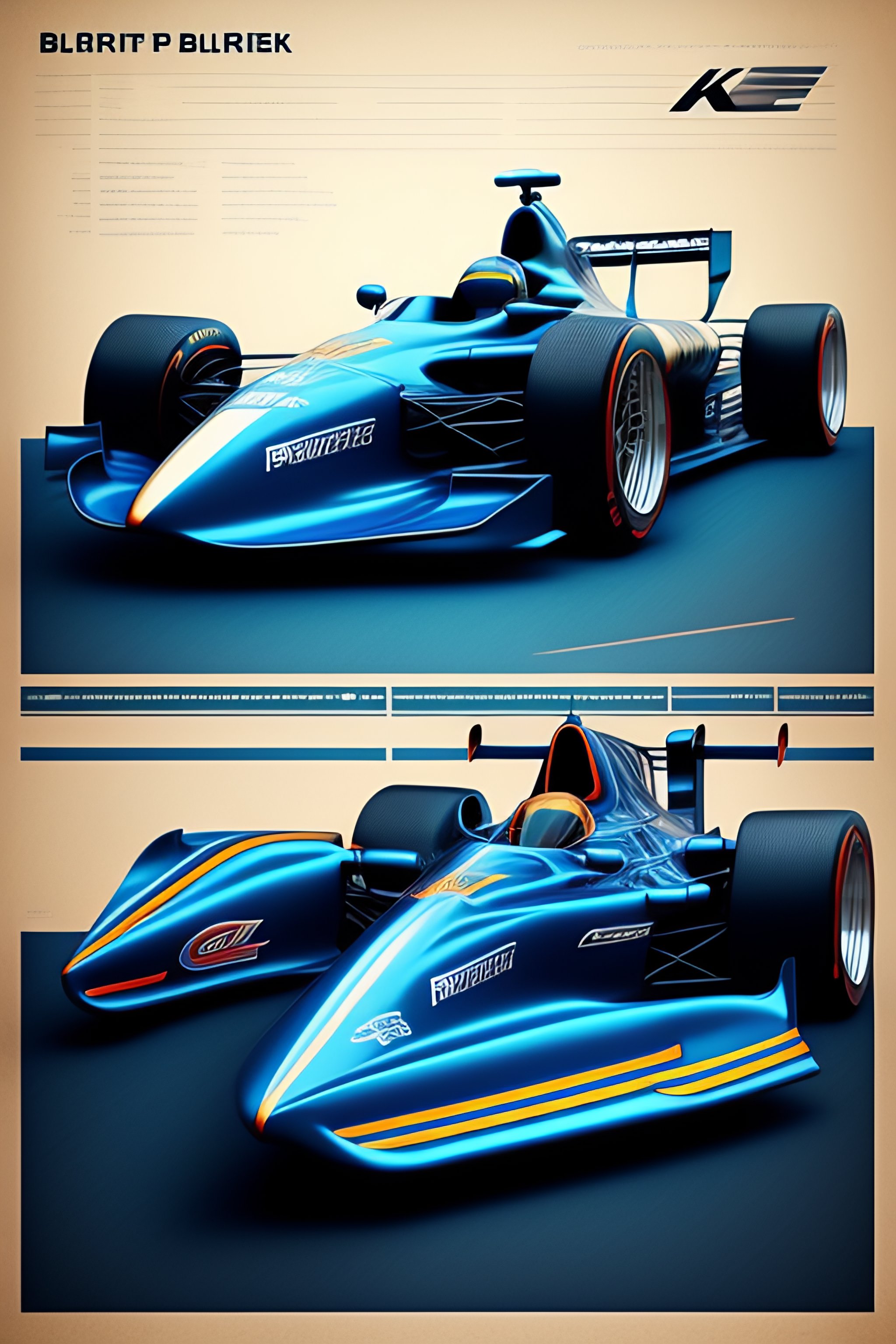 Lexica - Blueprint of formula racing car