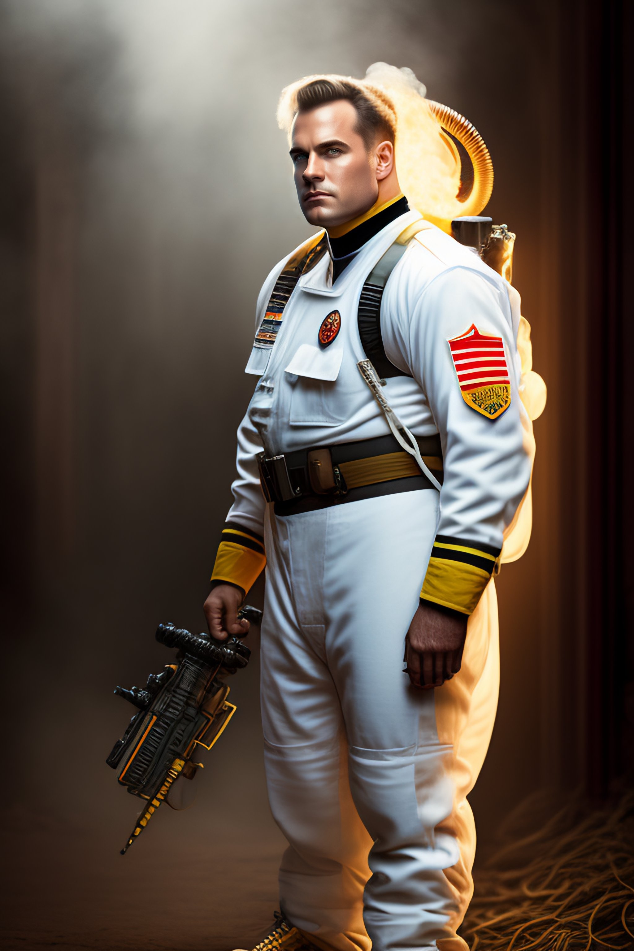 Lexica - Portrait of a ghost in a ghostbuster's outfit