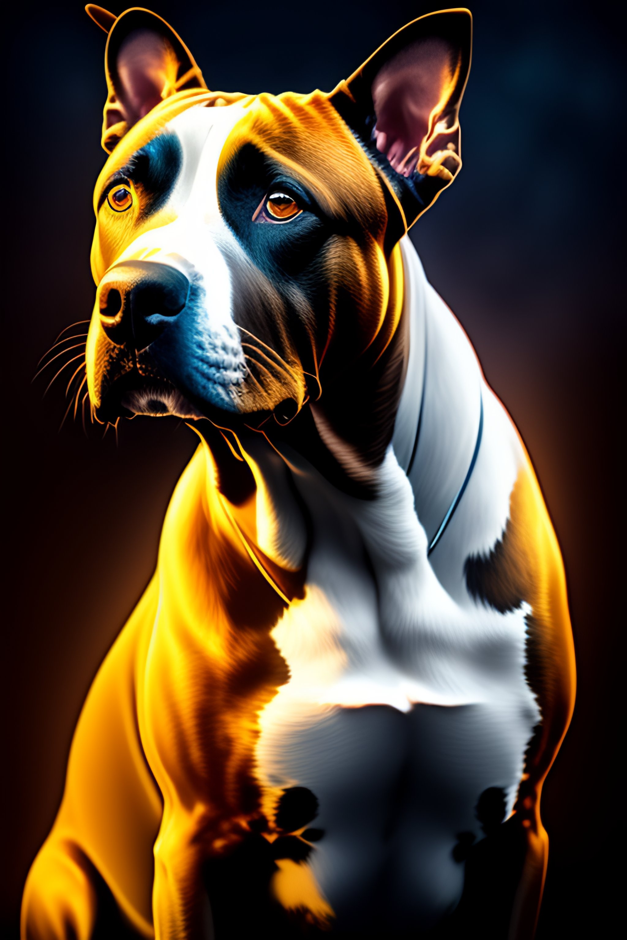 Lexica - Amstaff,bioluminescent,extremely detailed, high details,comic ...