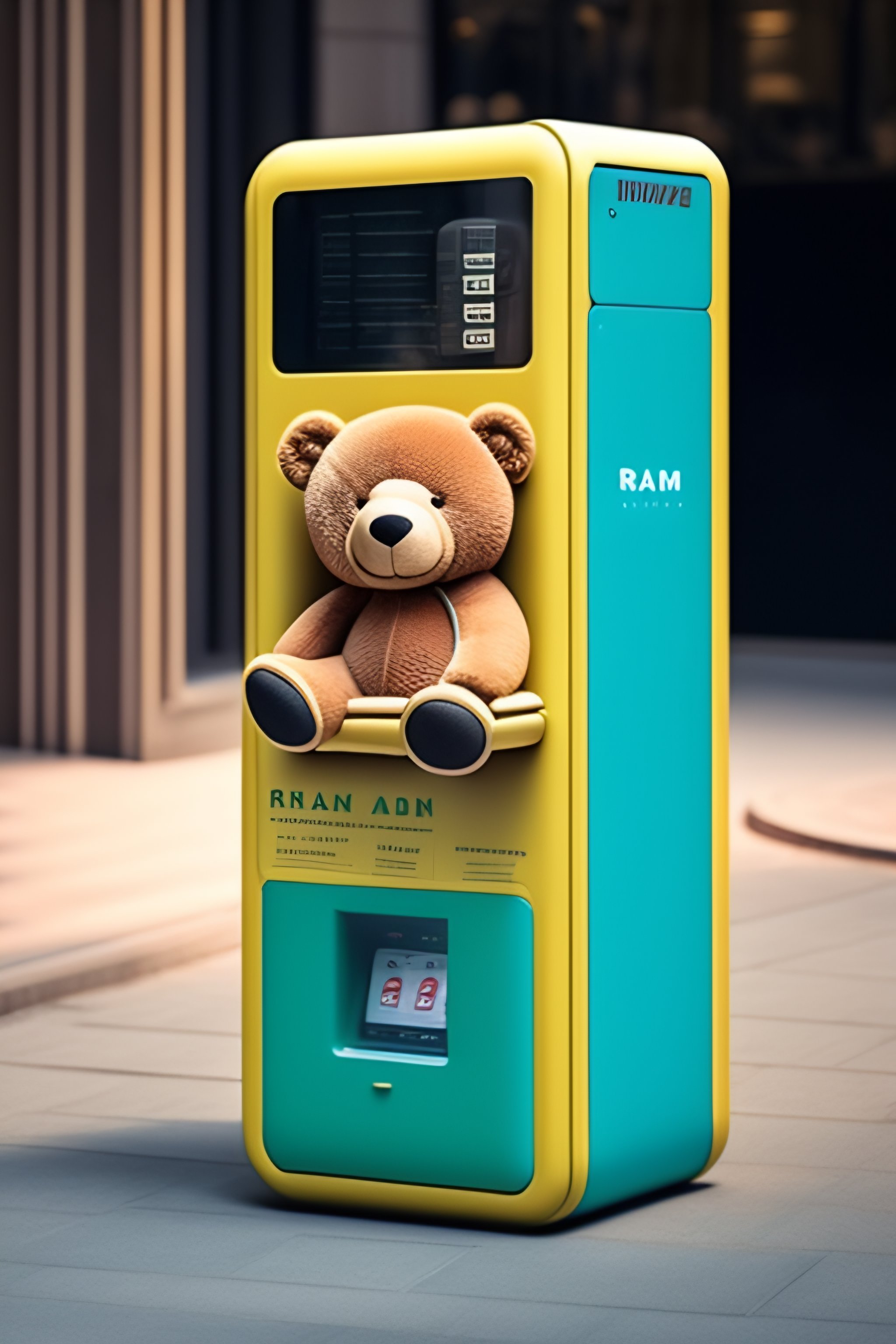 Lexica - A Teddy bear vending machine designed by Dieter Rams