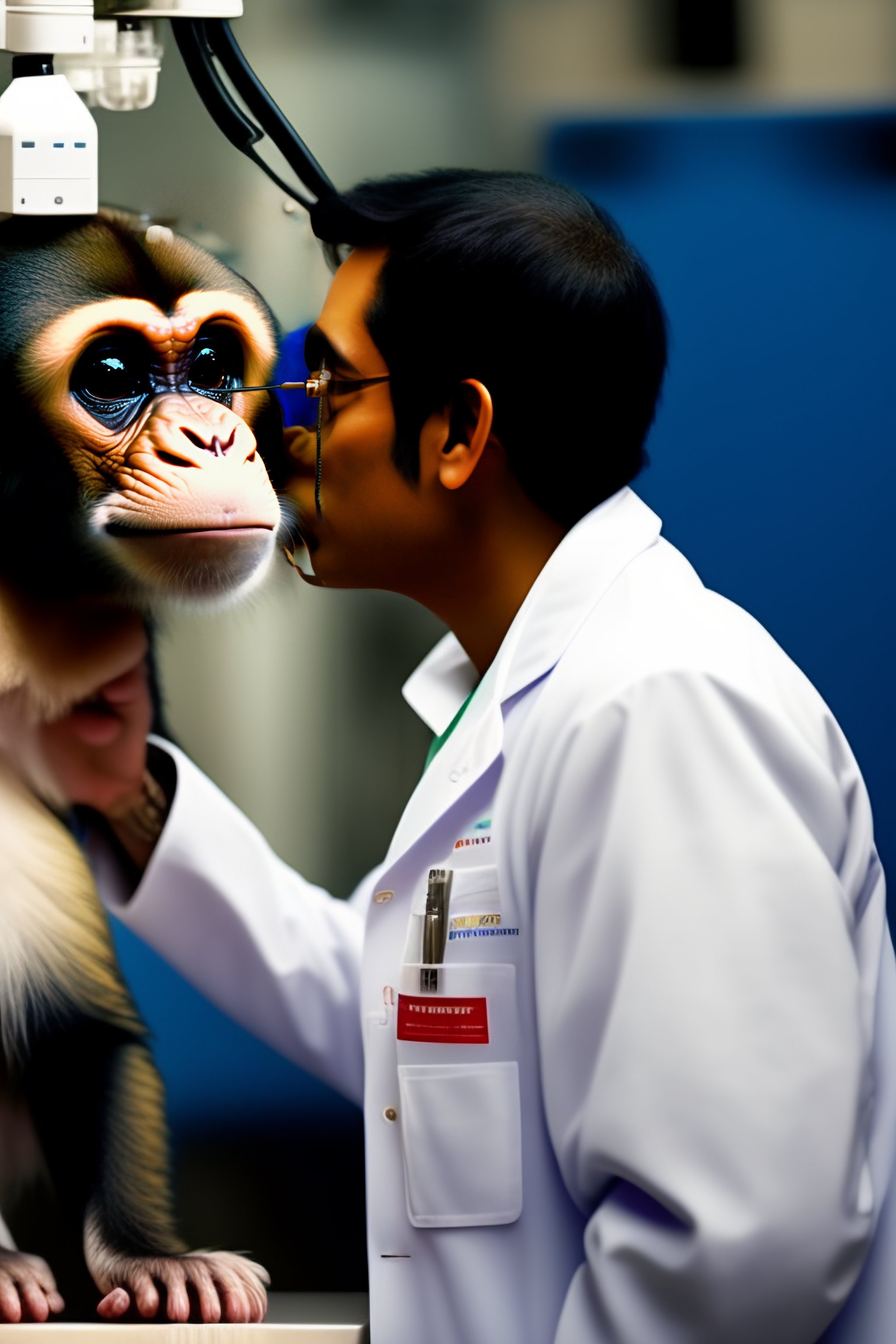 Lexica - A scientist wearing a lab coat using ICMS to generate a ...