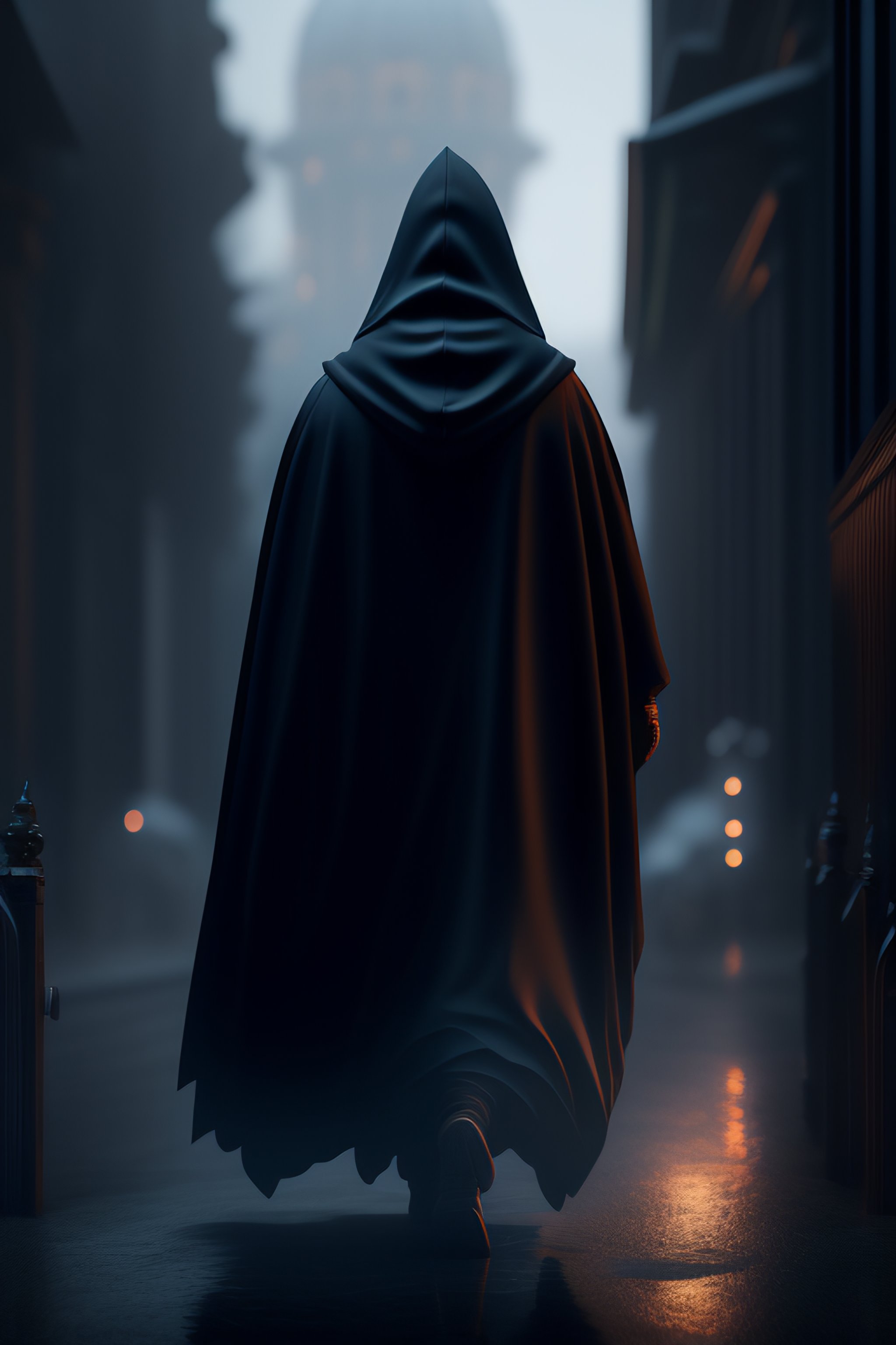 Lexica - Pixel art, hooded figure, dark, creepy, ominous, hyper ...