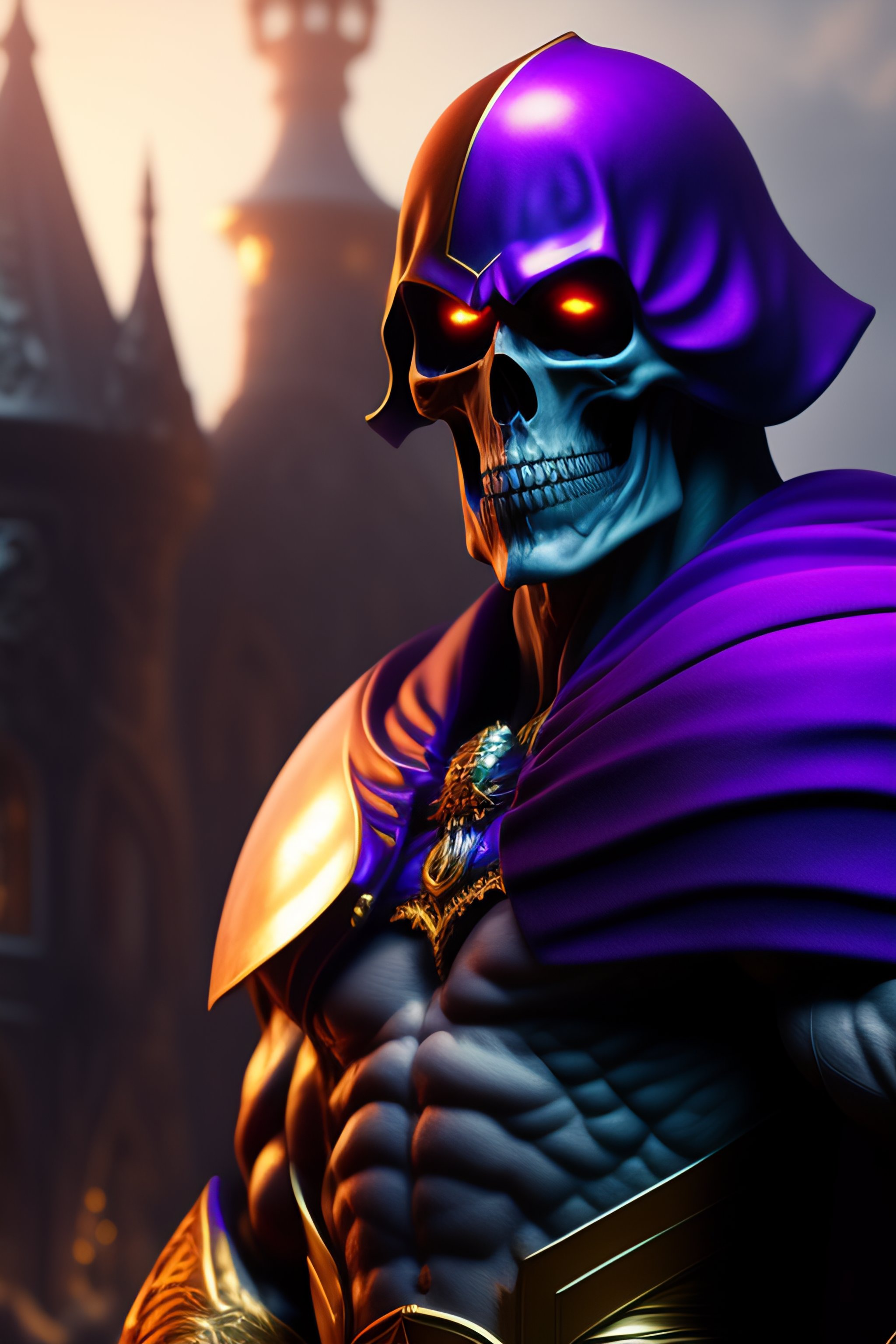 Lexica - Portrait of a Skeletor in Castle Grayskull