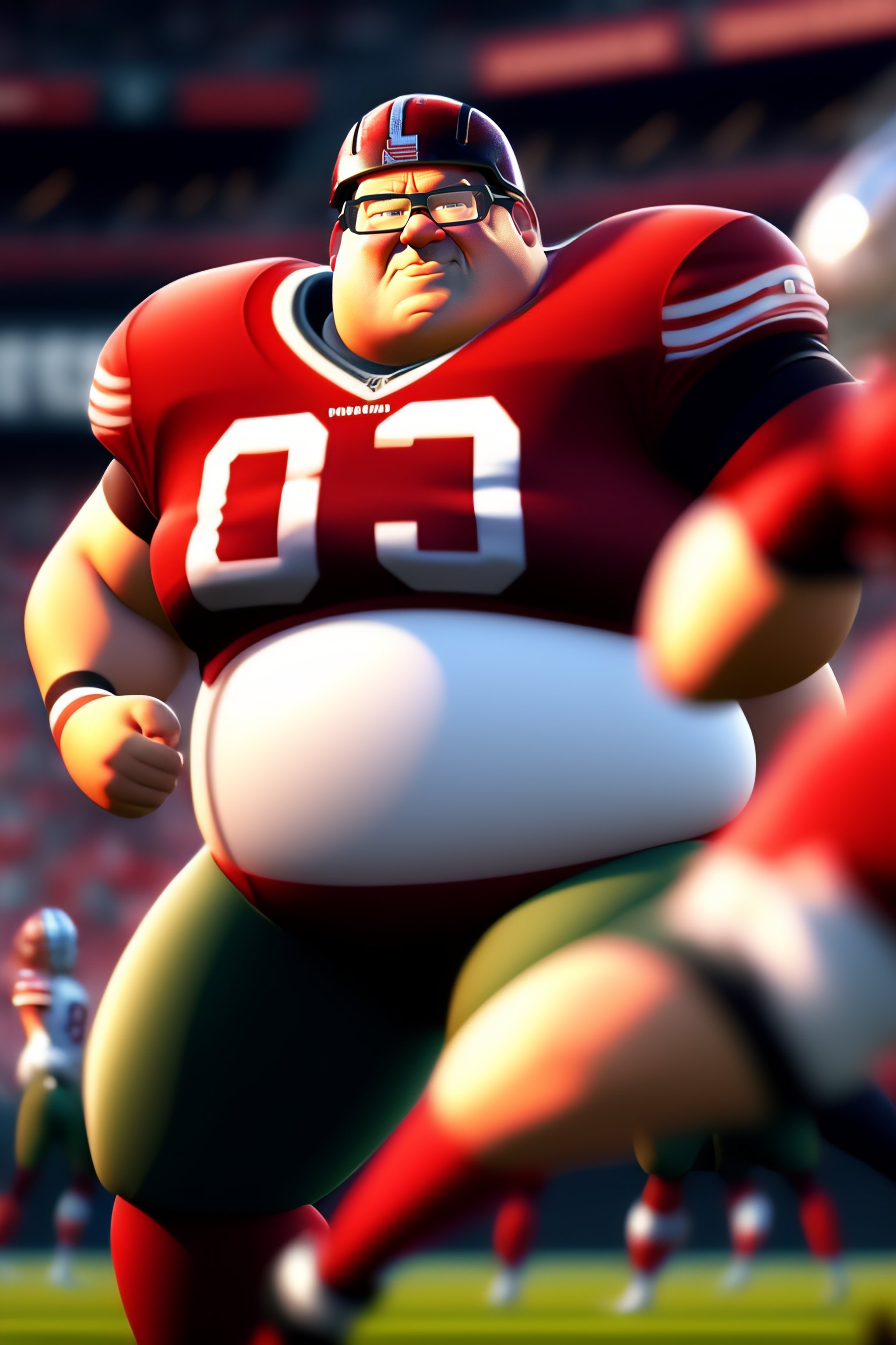 Lexica - Peter Griffin playing american footbal Pixar, 8k