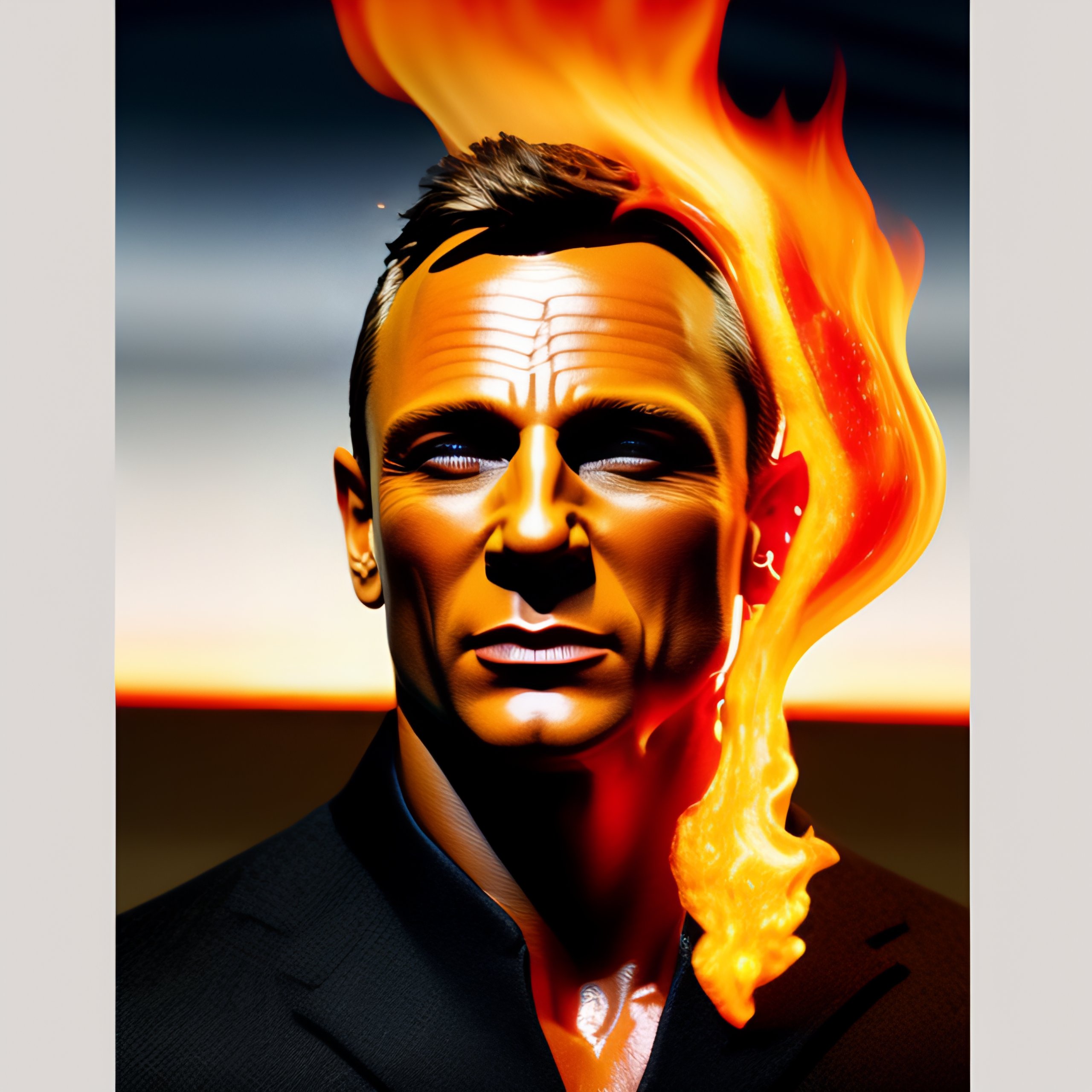 Lexica - Melting daniel craig wax figure, fire melting, face dripping ...