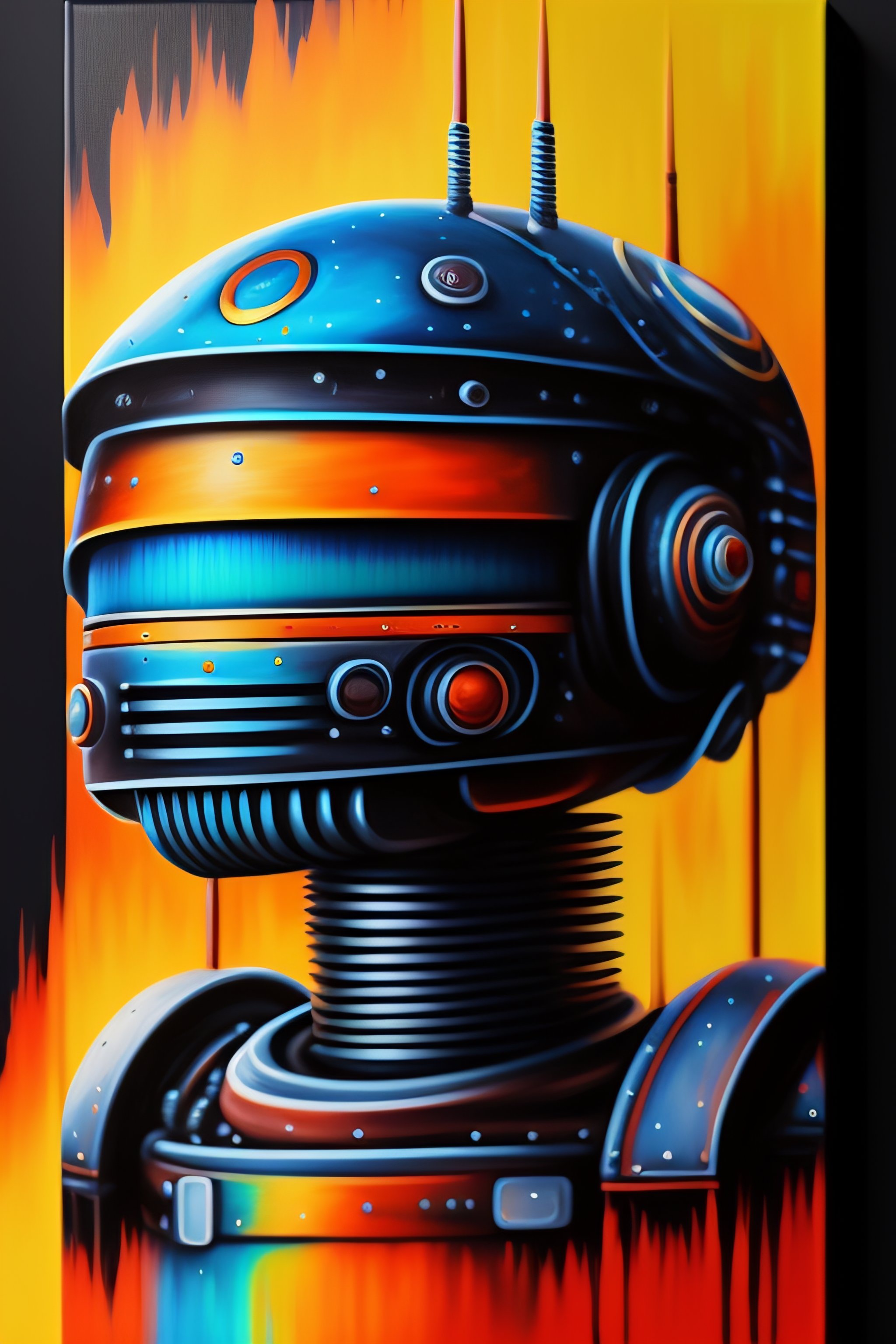 Lexica - A robot painting on a canvas