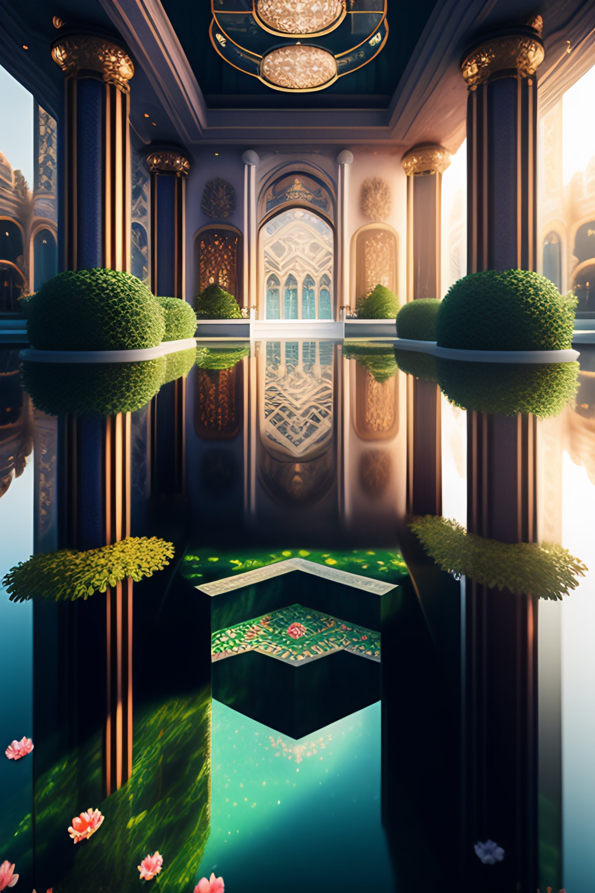 Lexica - Photoreal render, sprawling bathhouse-mansion-palace of ...