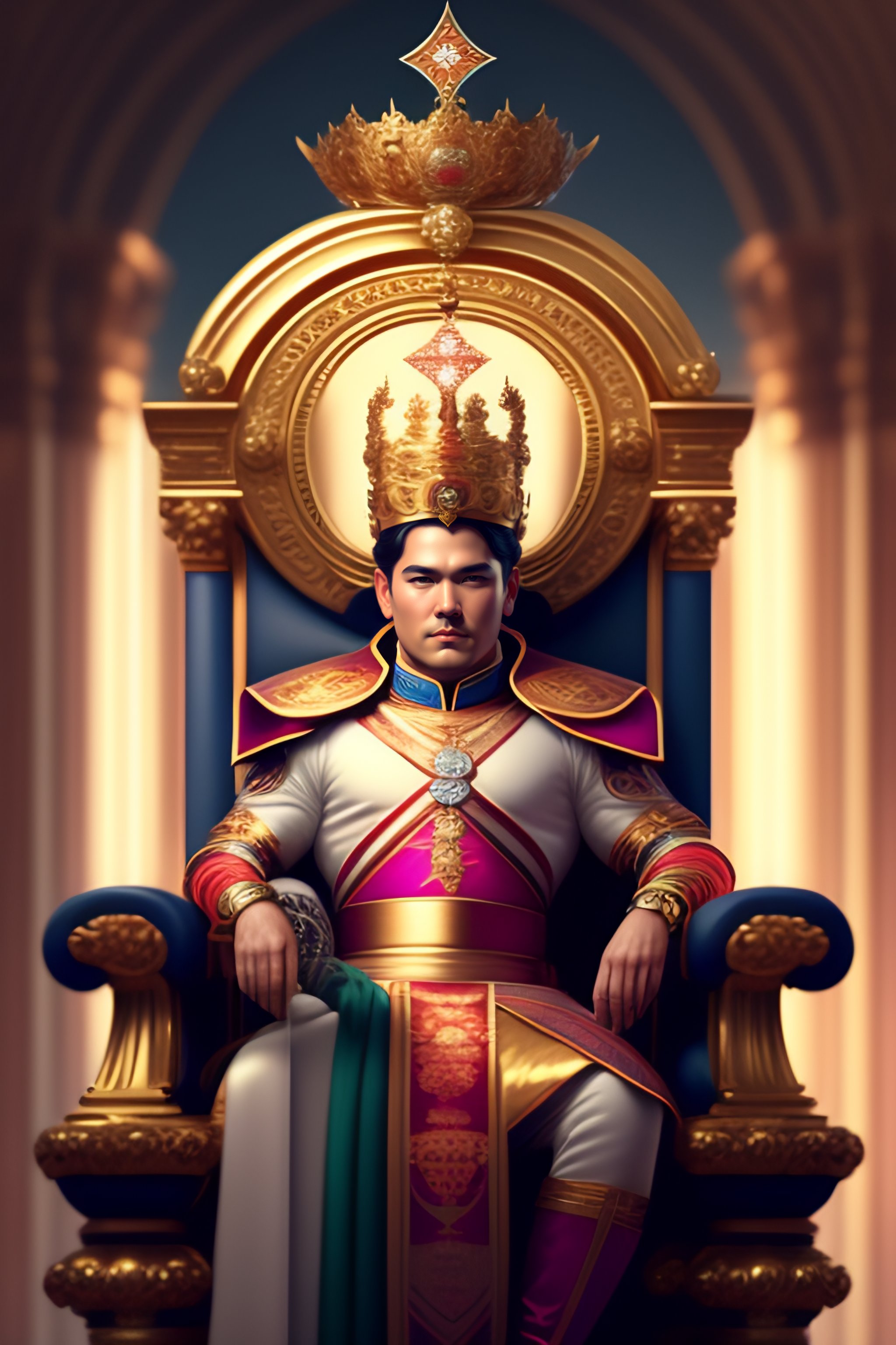 Lexica - Te pope wearing papal tiara sitting in a throne between 2 ...