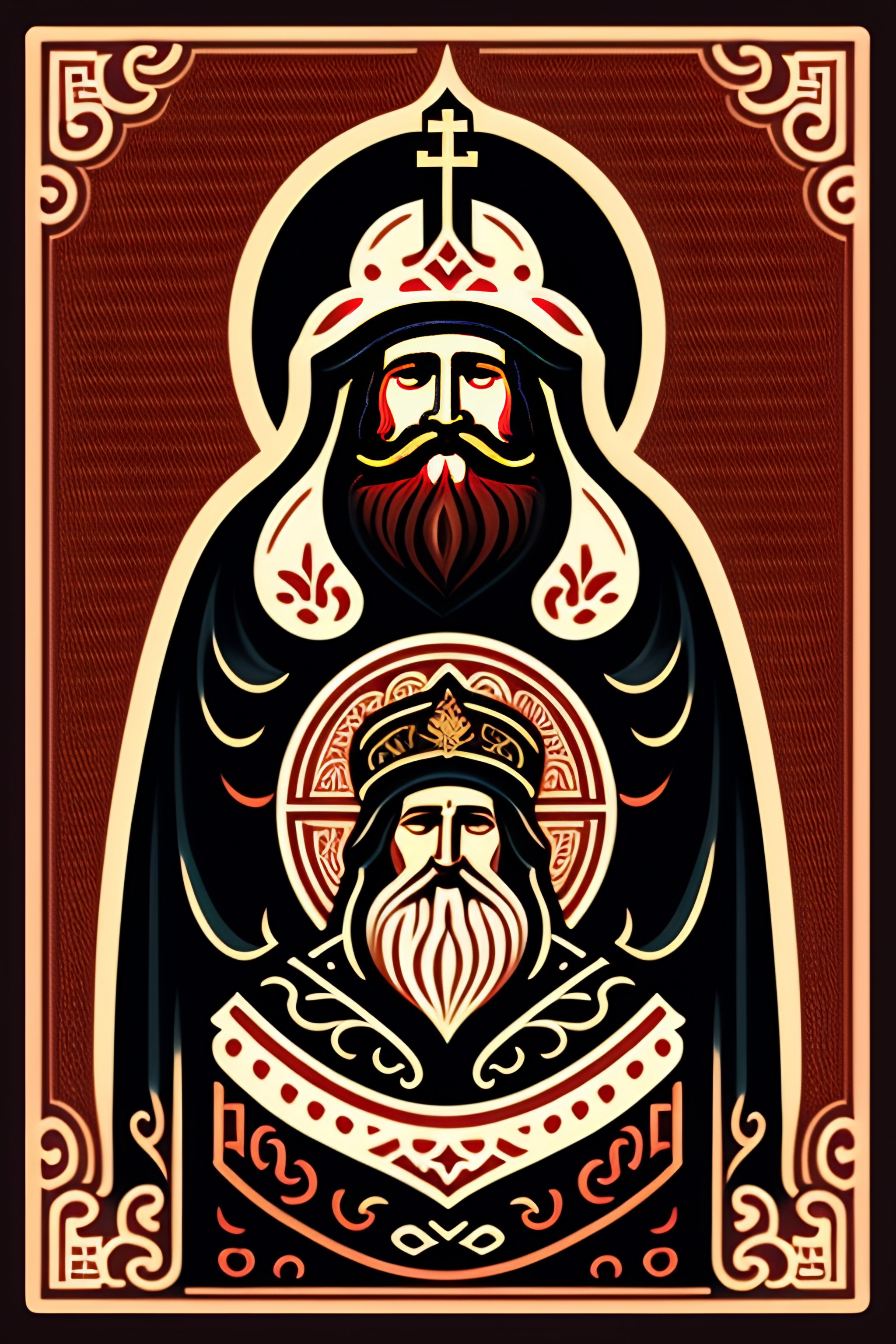 Lexica - Doodle Russian orthodox winter, sticker - art, svg vector ...