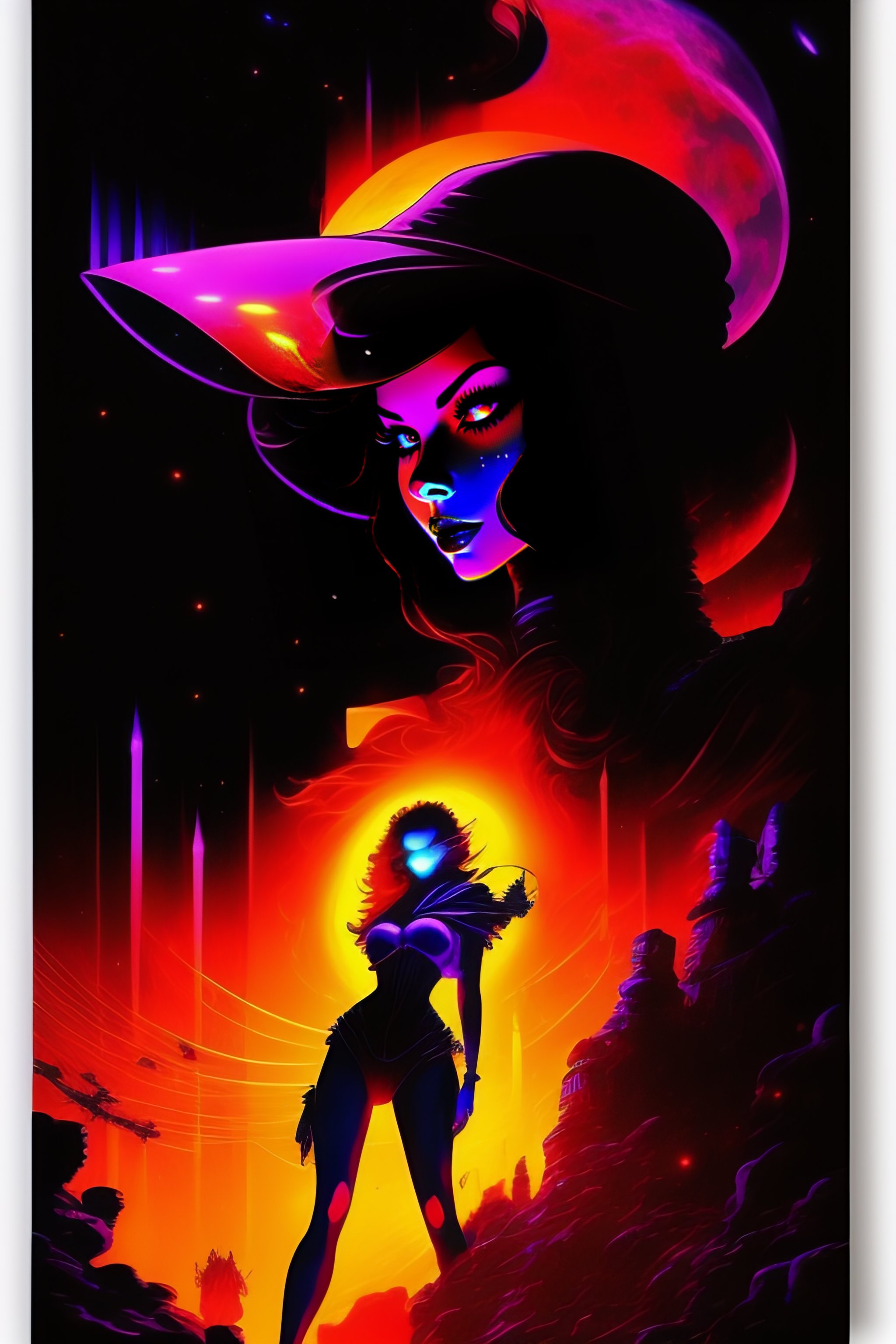 Lexica - Horror retro noir light night dark dancing raven, greg ...