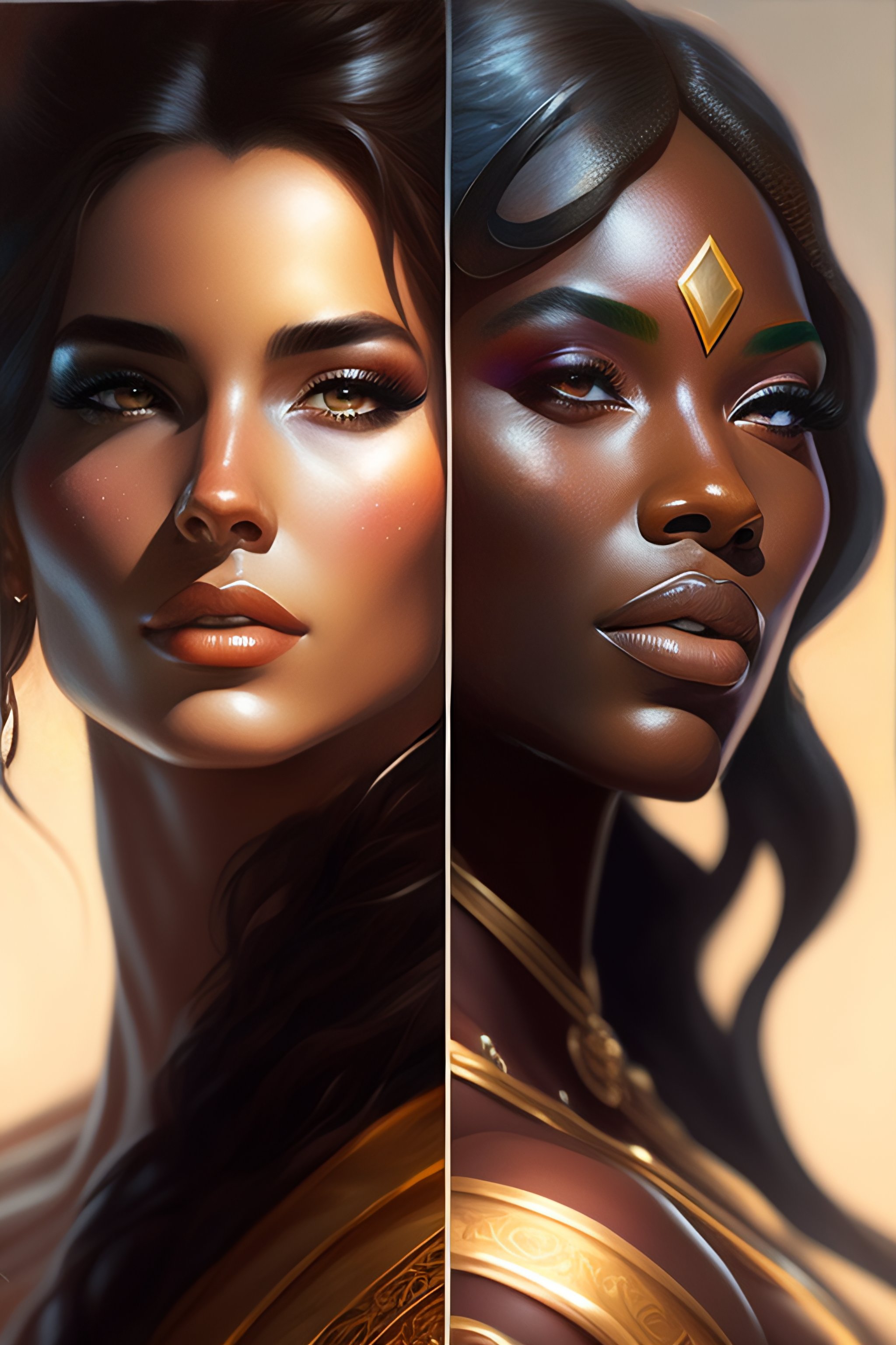 Lexica - Two godness dancing , d & d, fantasy, portrait, highly ...