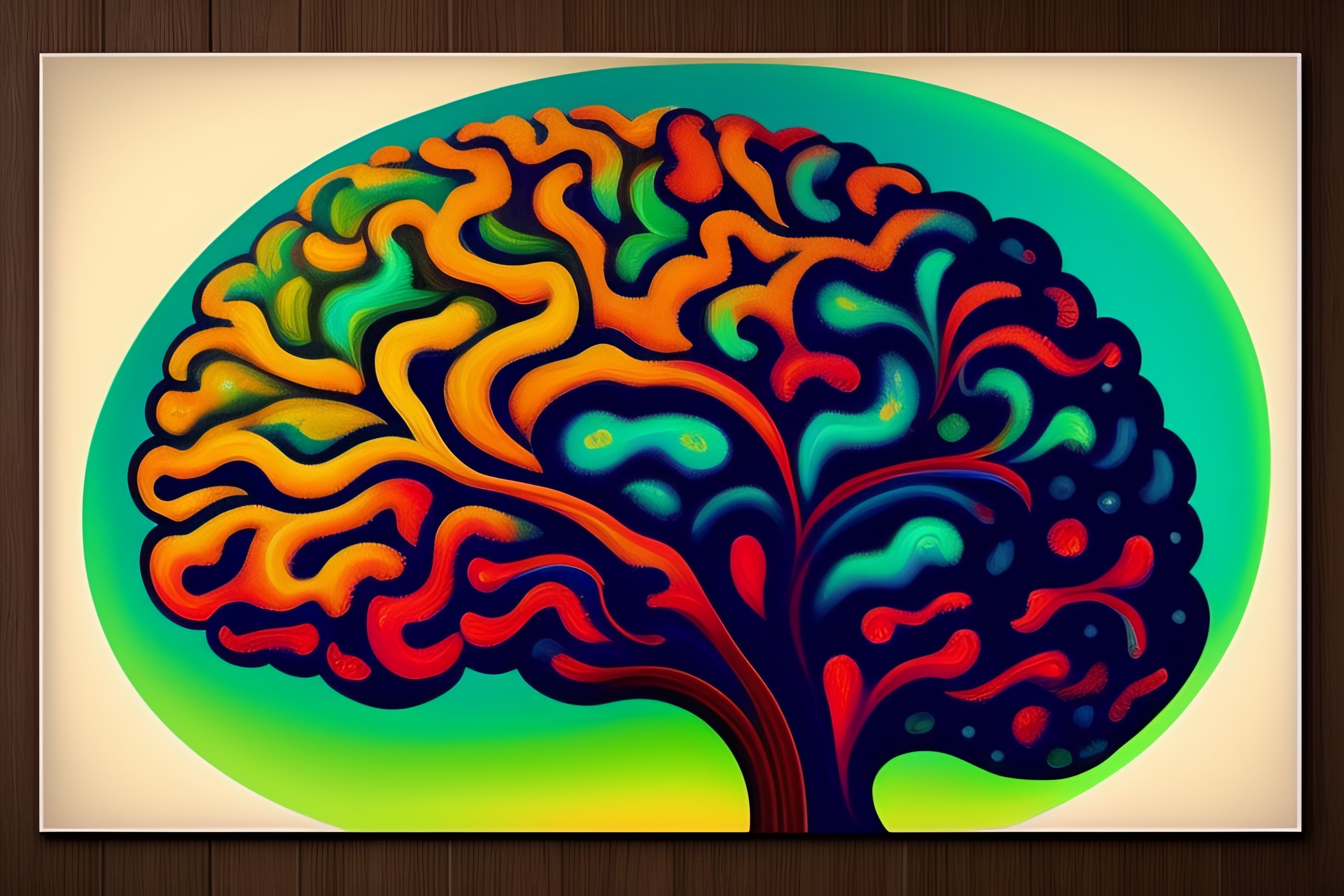 Lexica - Vann gogh style paint of a brain with tentacules