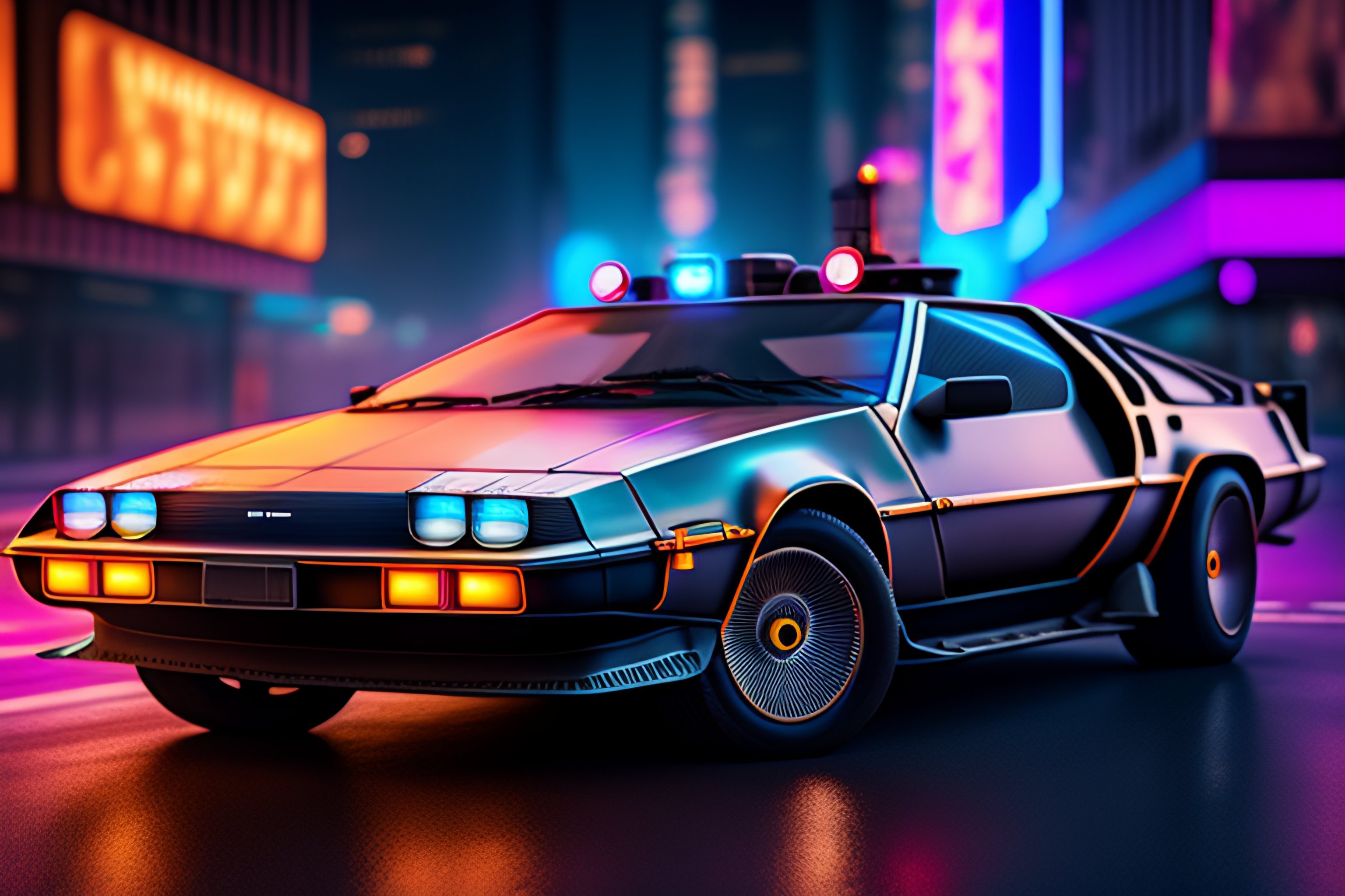 Lexica - Photorealistic delorean time Maschine Steam Punk Style on time ...