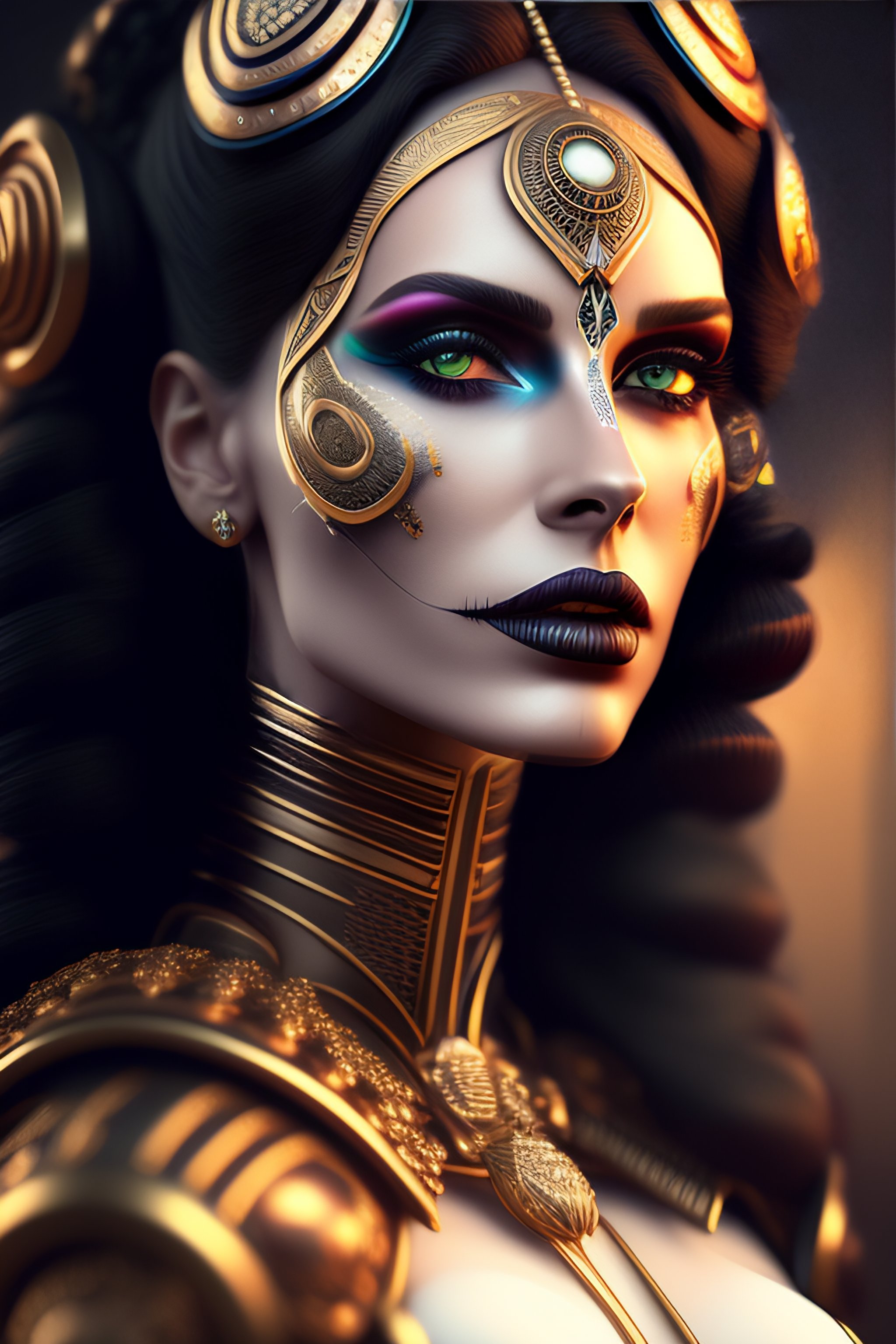 Lexica - Ultra detailed side portrait of female android, beautiful ...