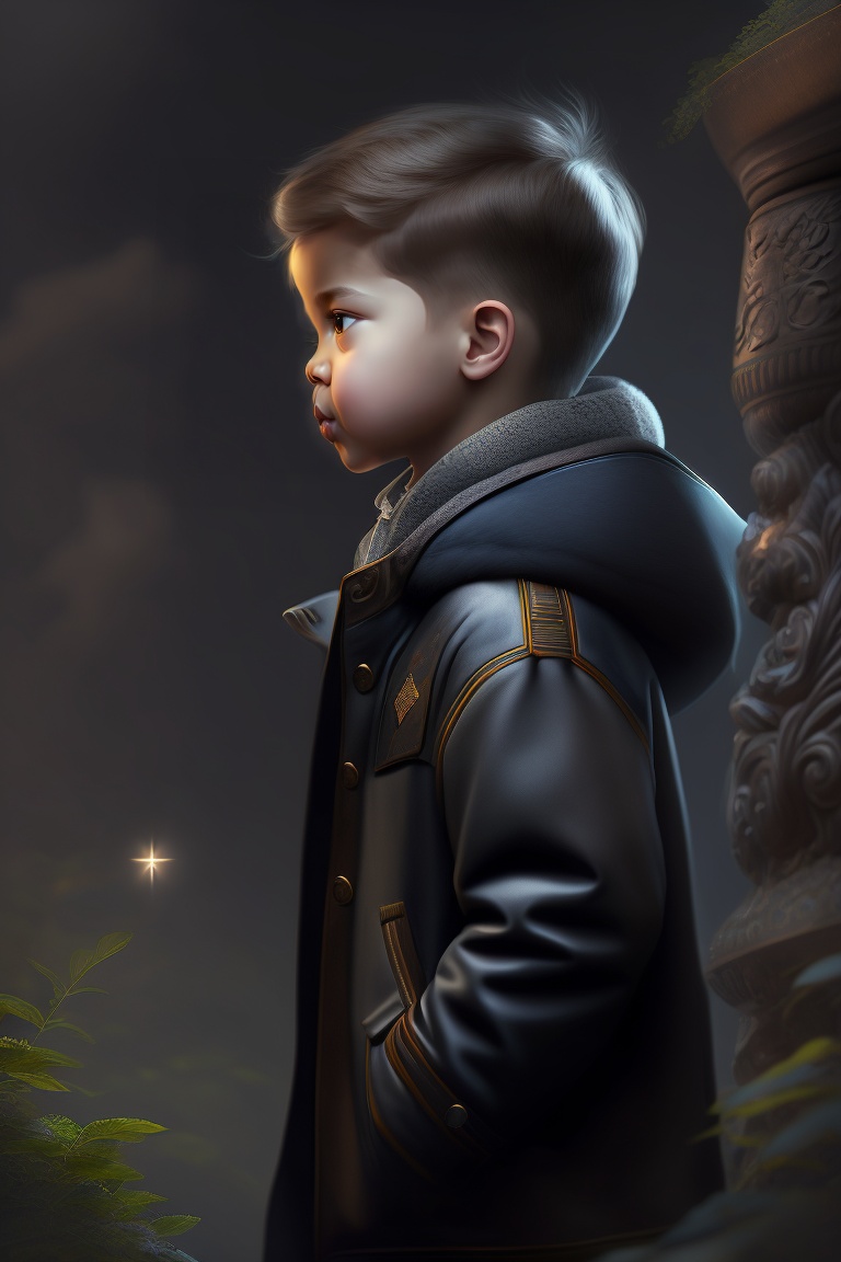 Lexica - A young boy scared of the dark, dark background, digital art, moonwalker, render ...