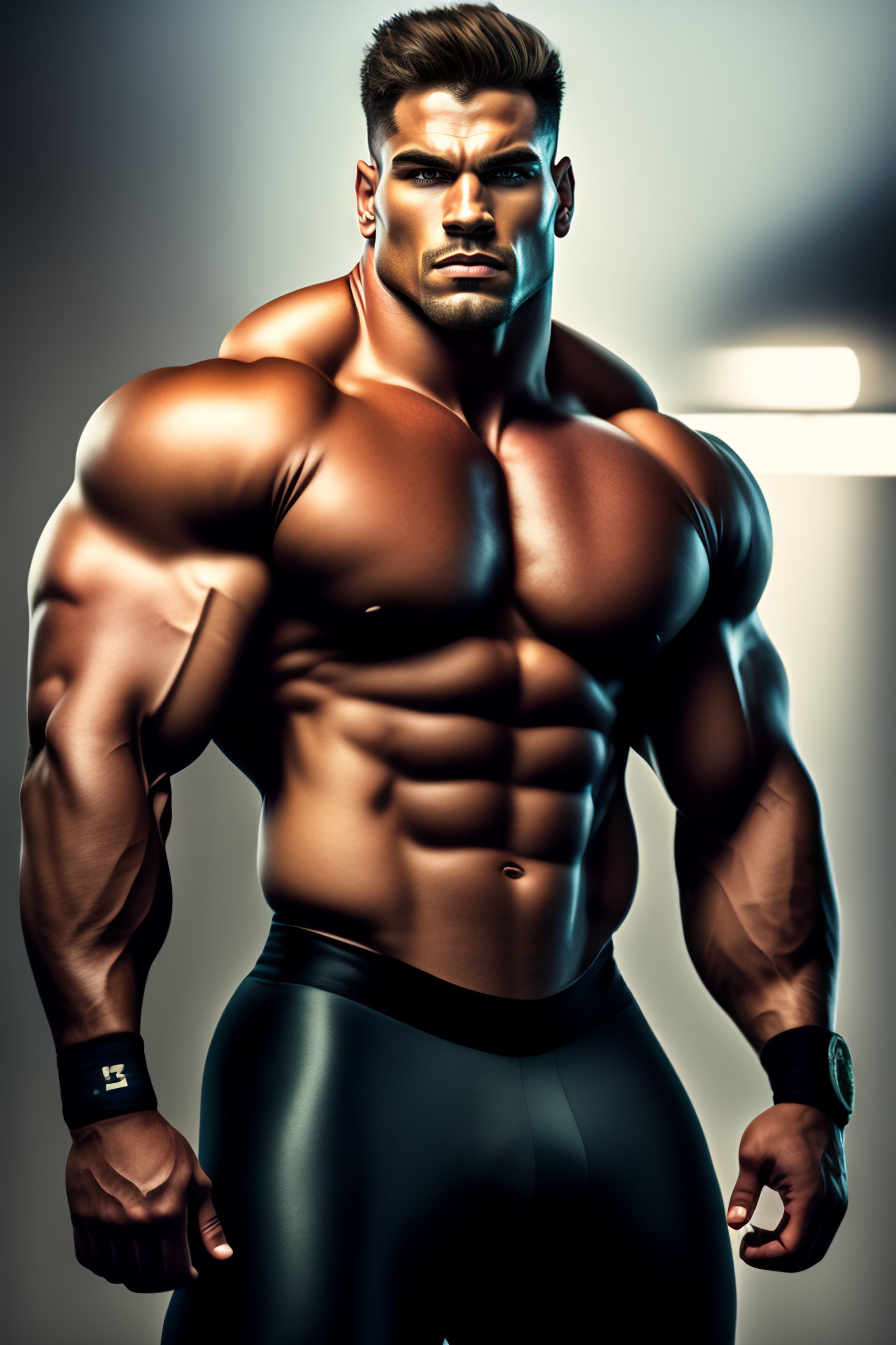 Short Muscular Men Morphed