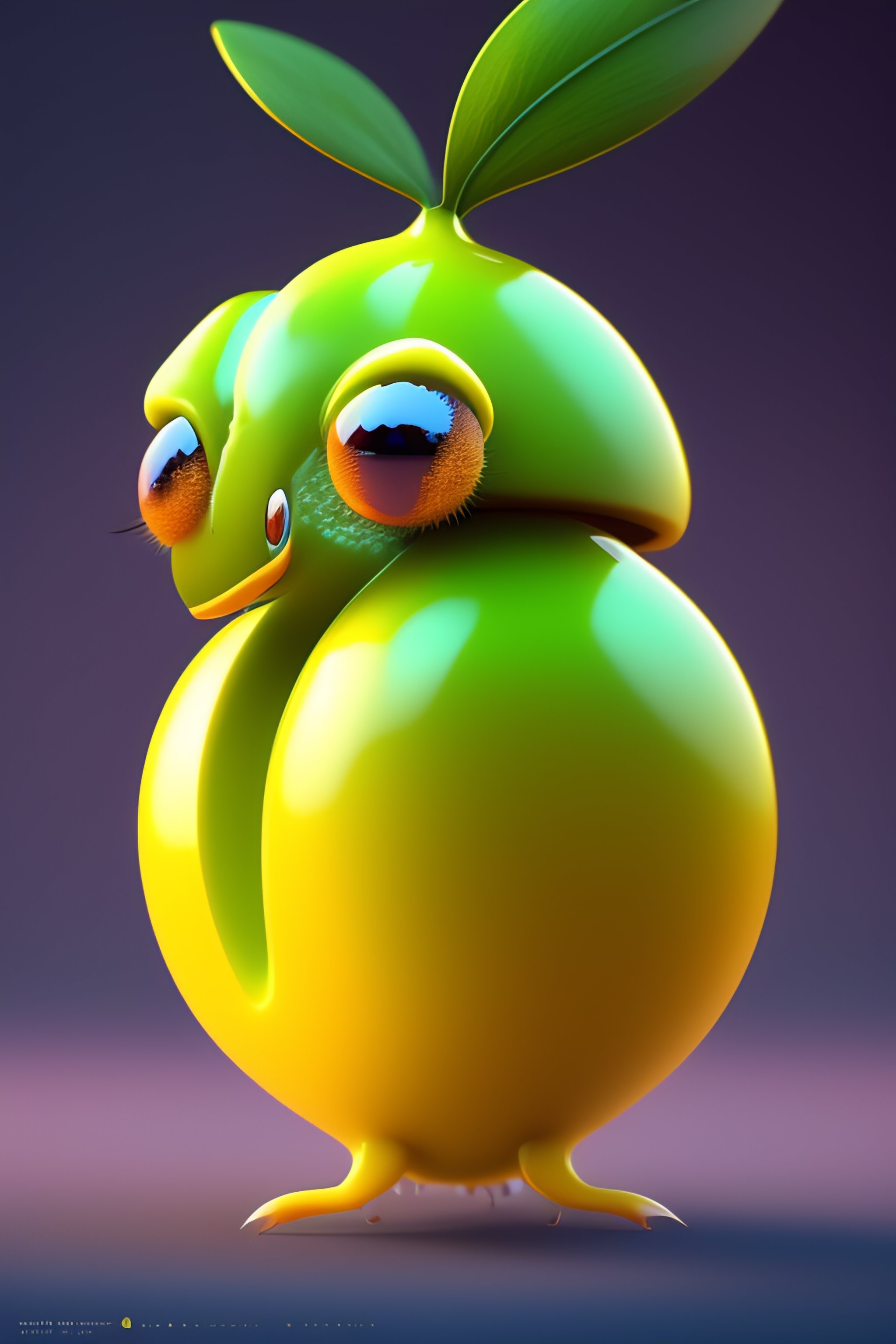 Lexica - An lemon ooze creature in a dr seuss artstyle, adorable and ...