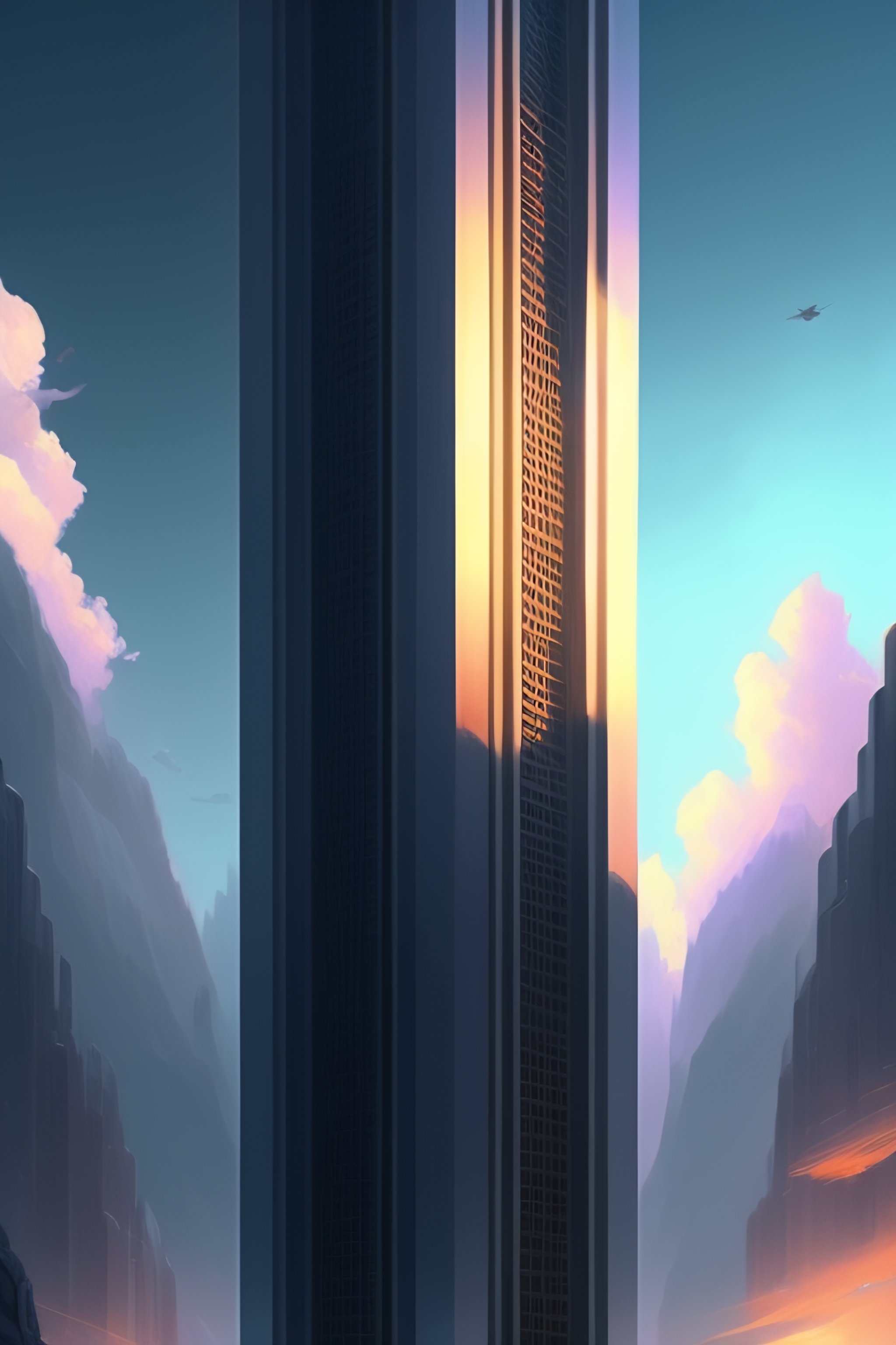 Lexica - Tall skyscraper, masterpiece digital painting by Greg ...