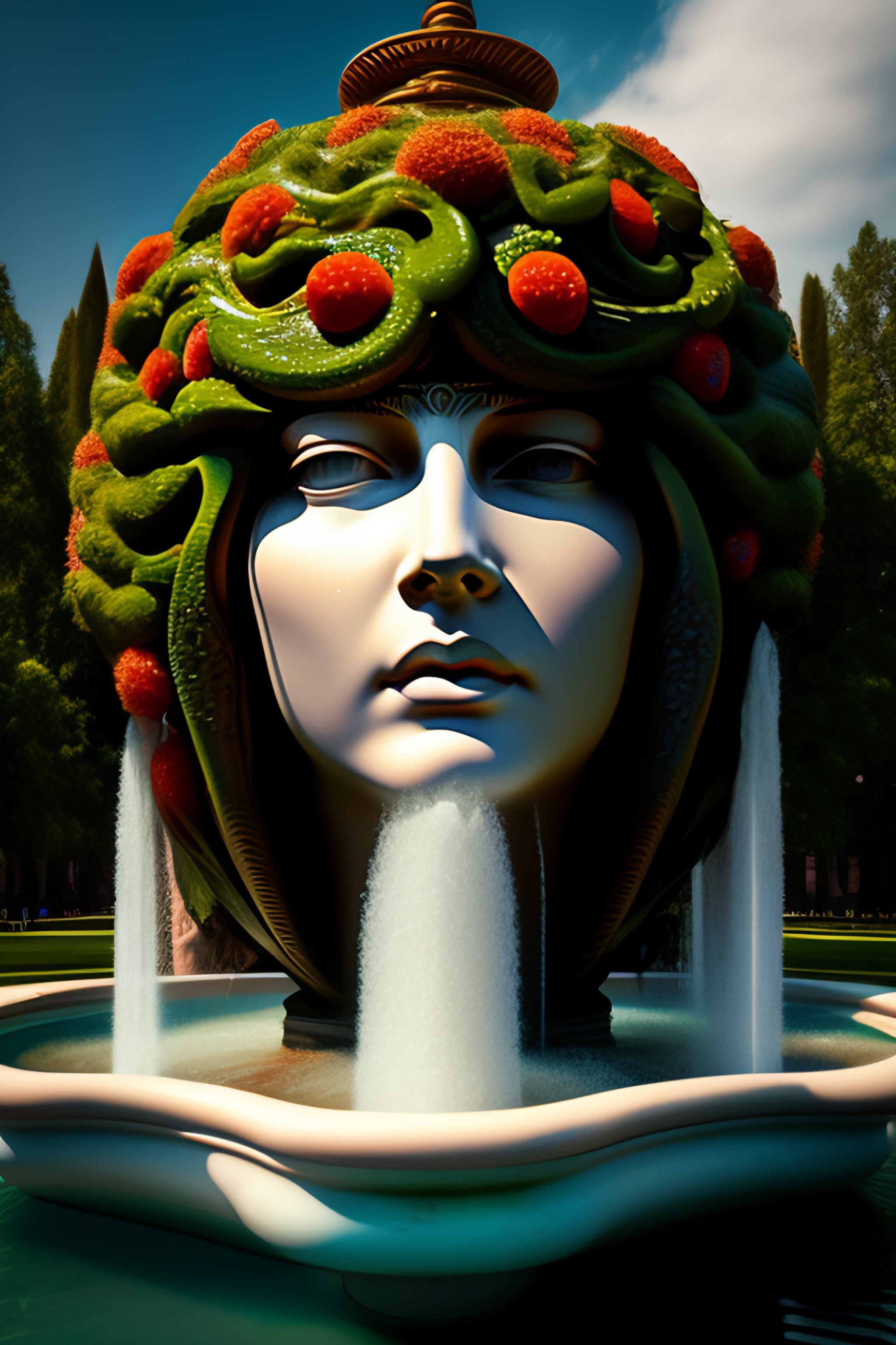 Lexica - Two eyes two fountains crying medusa