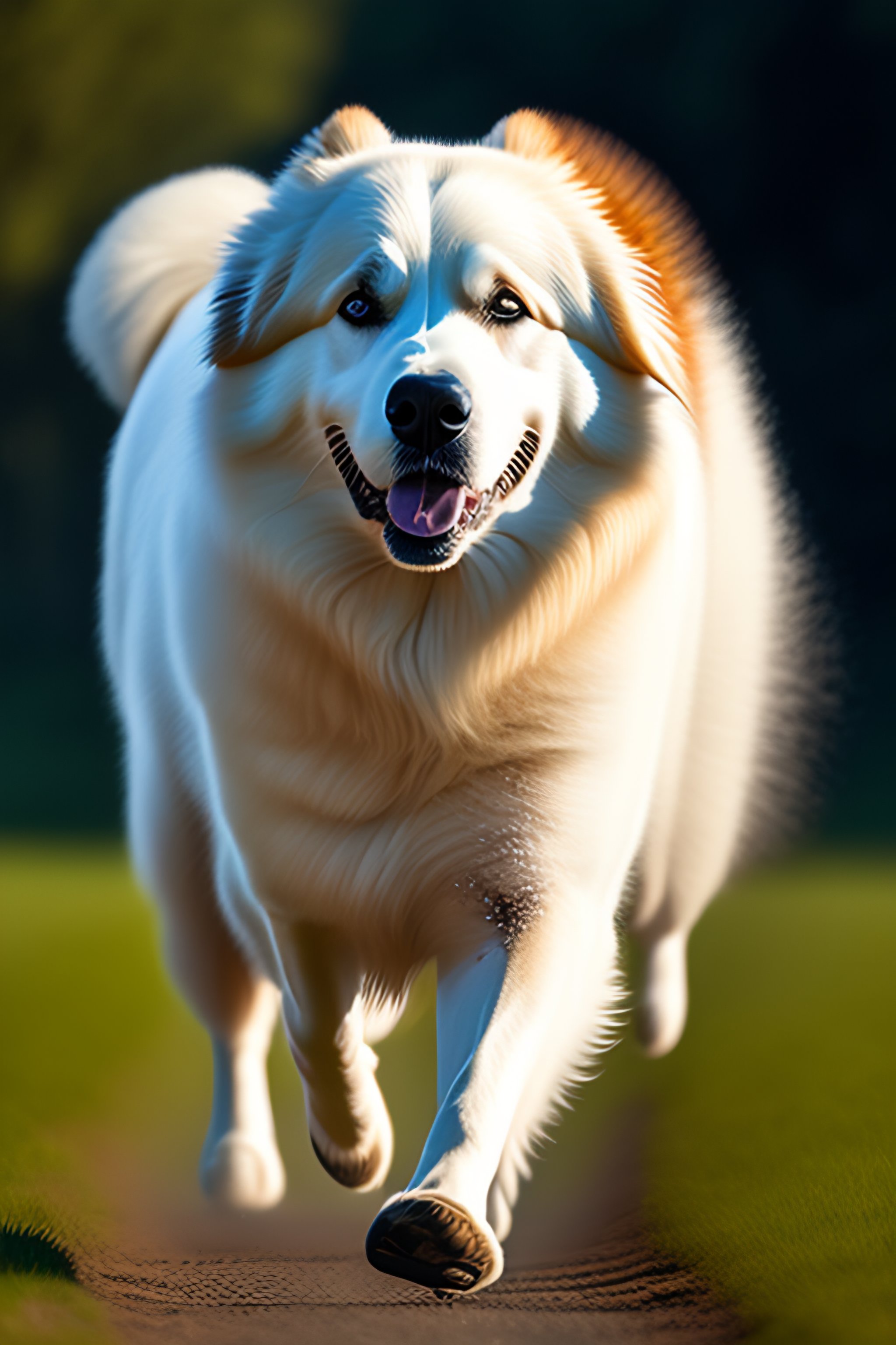 Lexica - Great Pyrenees chasing a skunk