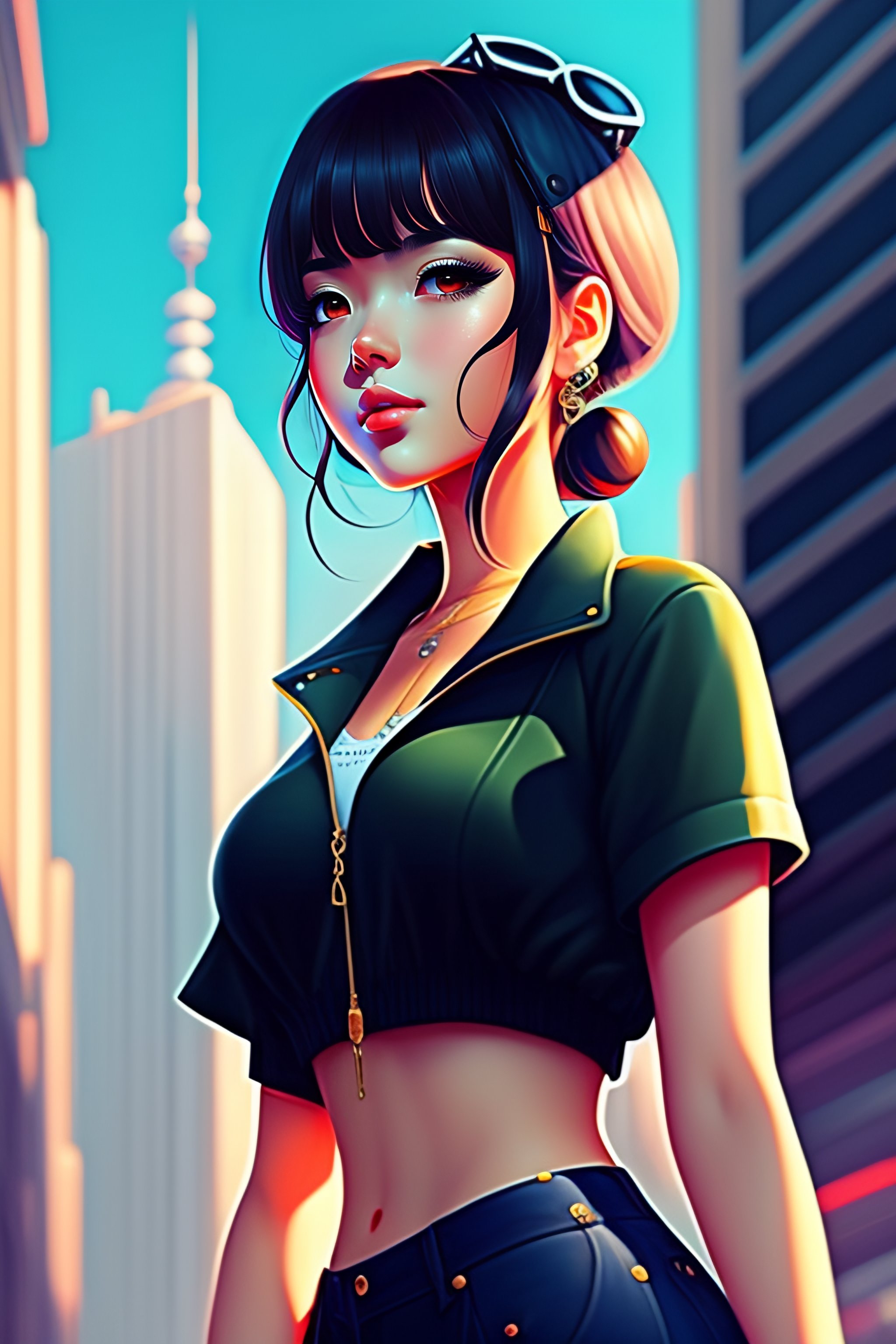 Lexica - “Natalie Portmanin urban outfit, digital painting, fan art ...
