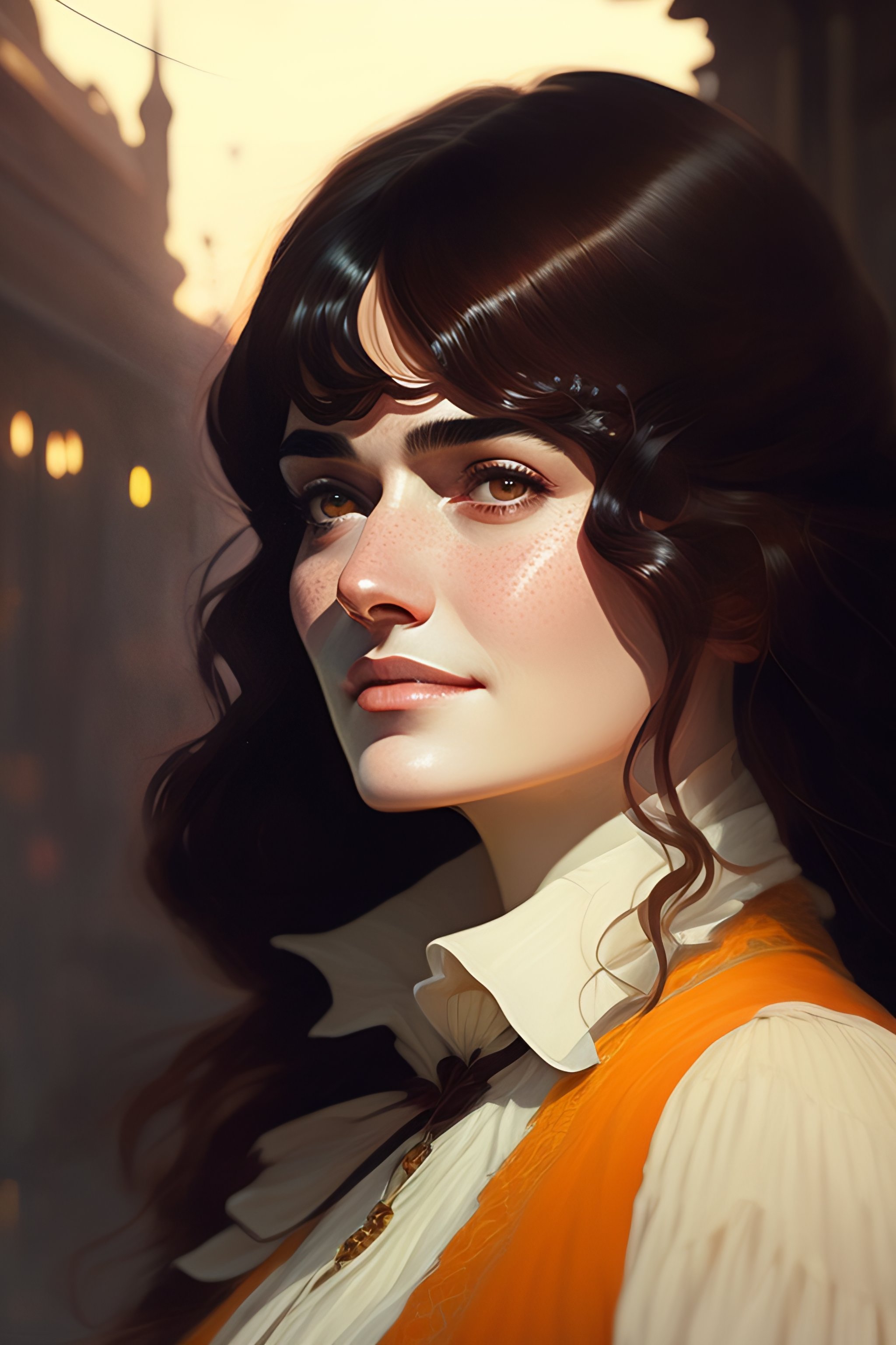 Lexica - (freckles) Victorian reporter baroque oil painting rachel ...