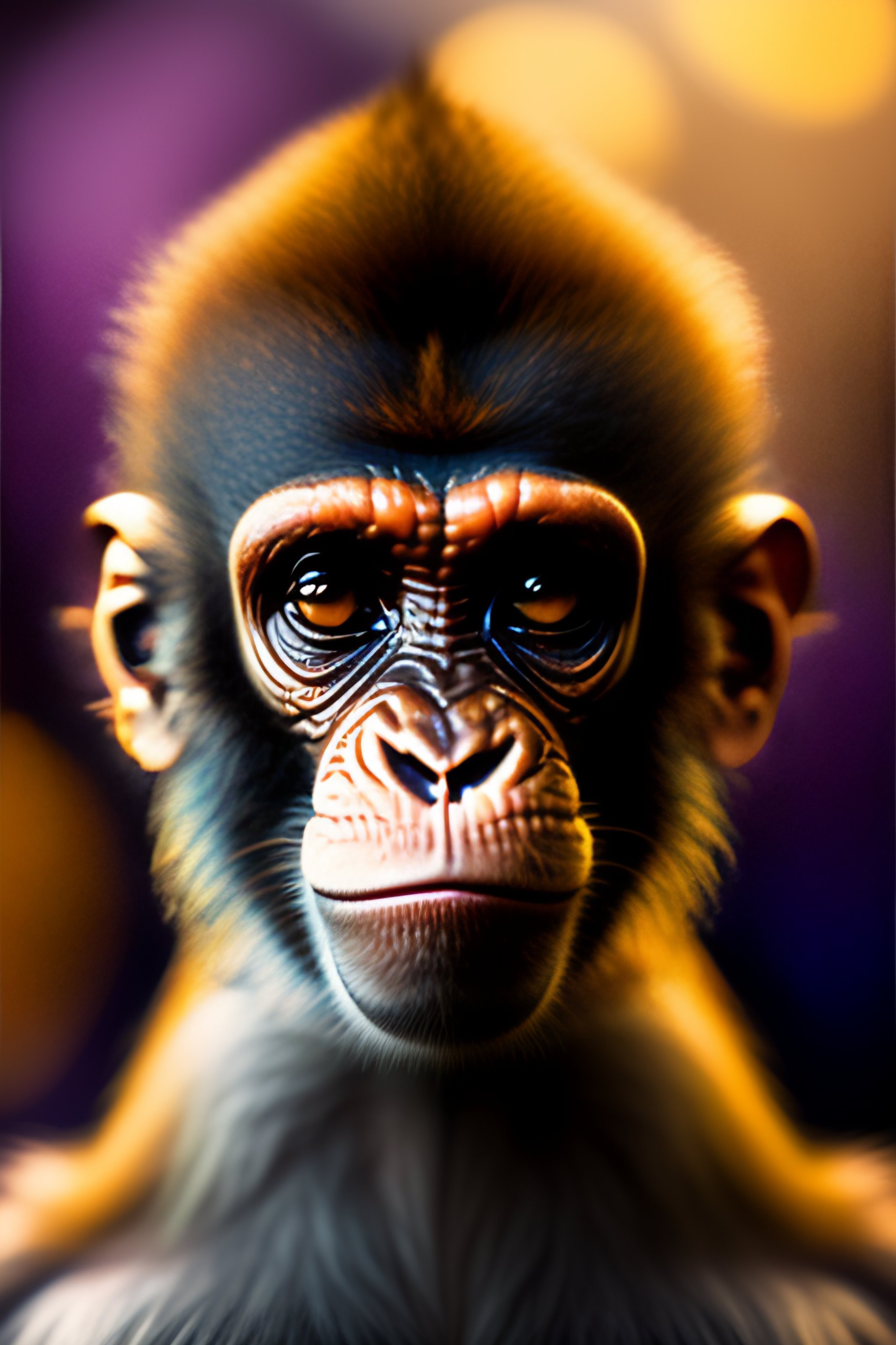 Lexica - Portrait of a monkey android