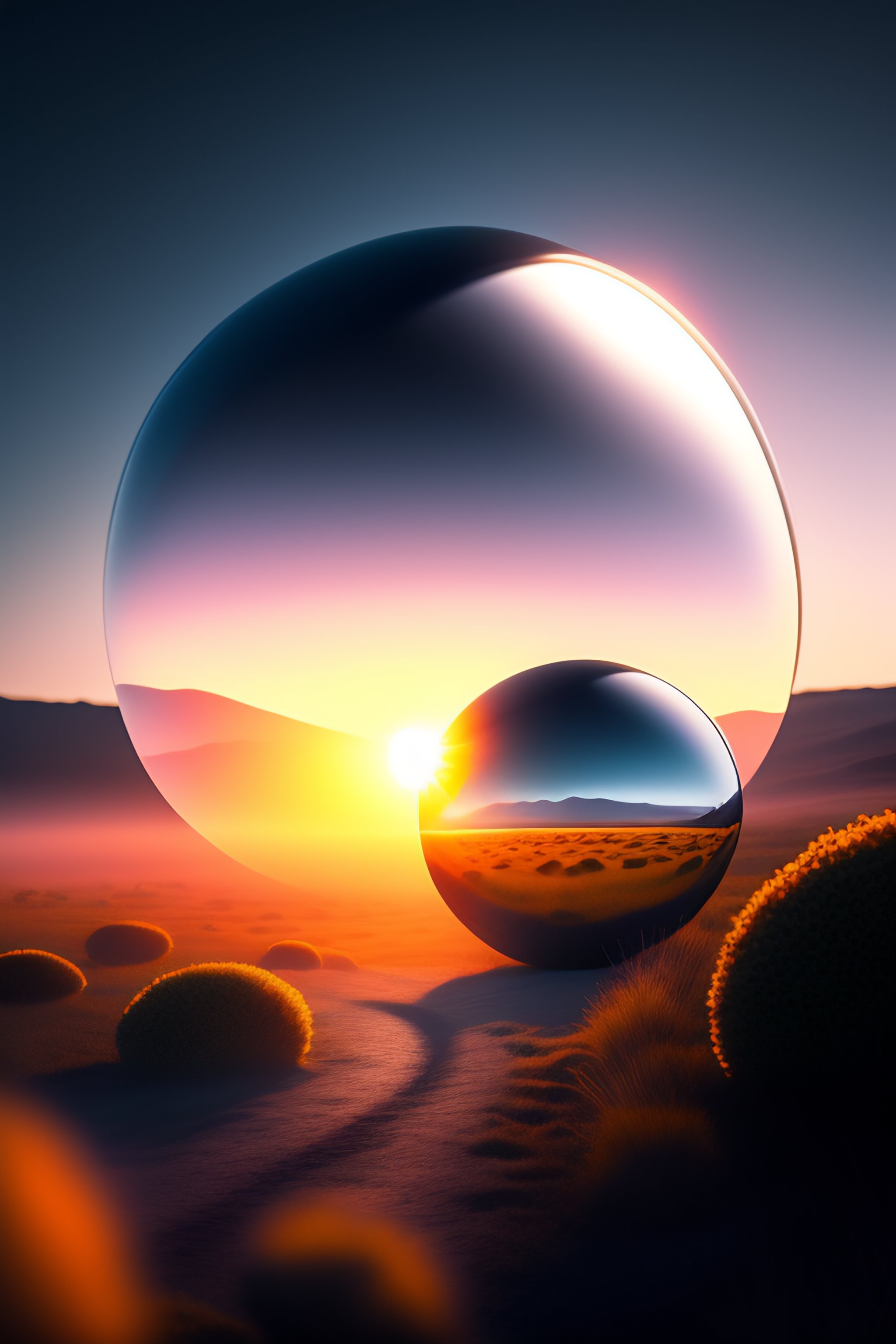 Lexica - Experience the awe-inspiring sight of an enormous sun ...