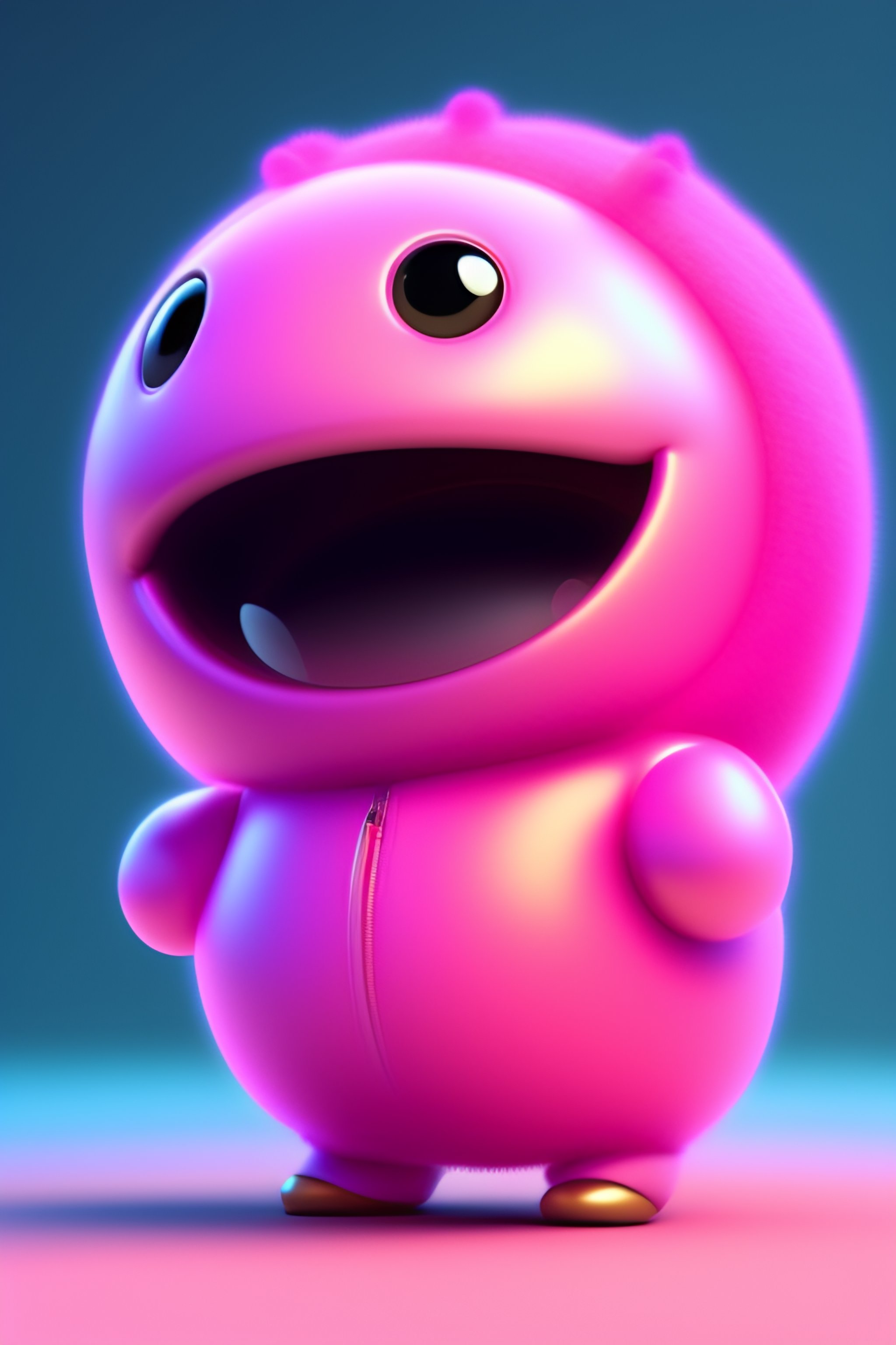 Lexica - 3d render of cute pink happy creature in astro suit by pixar ...