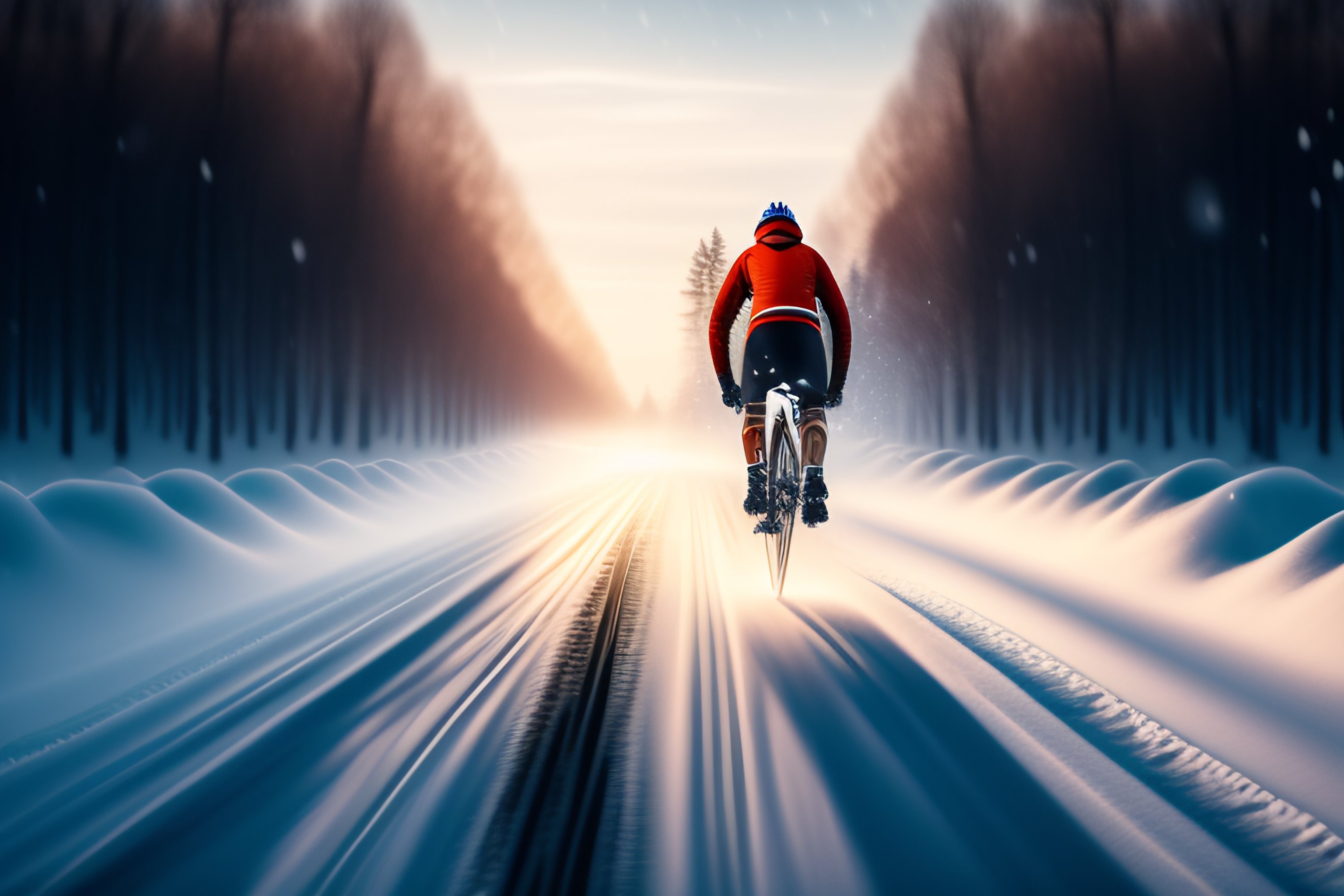 Cyclist Back View