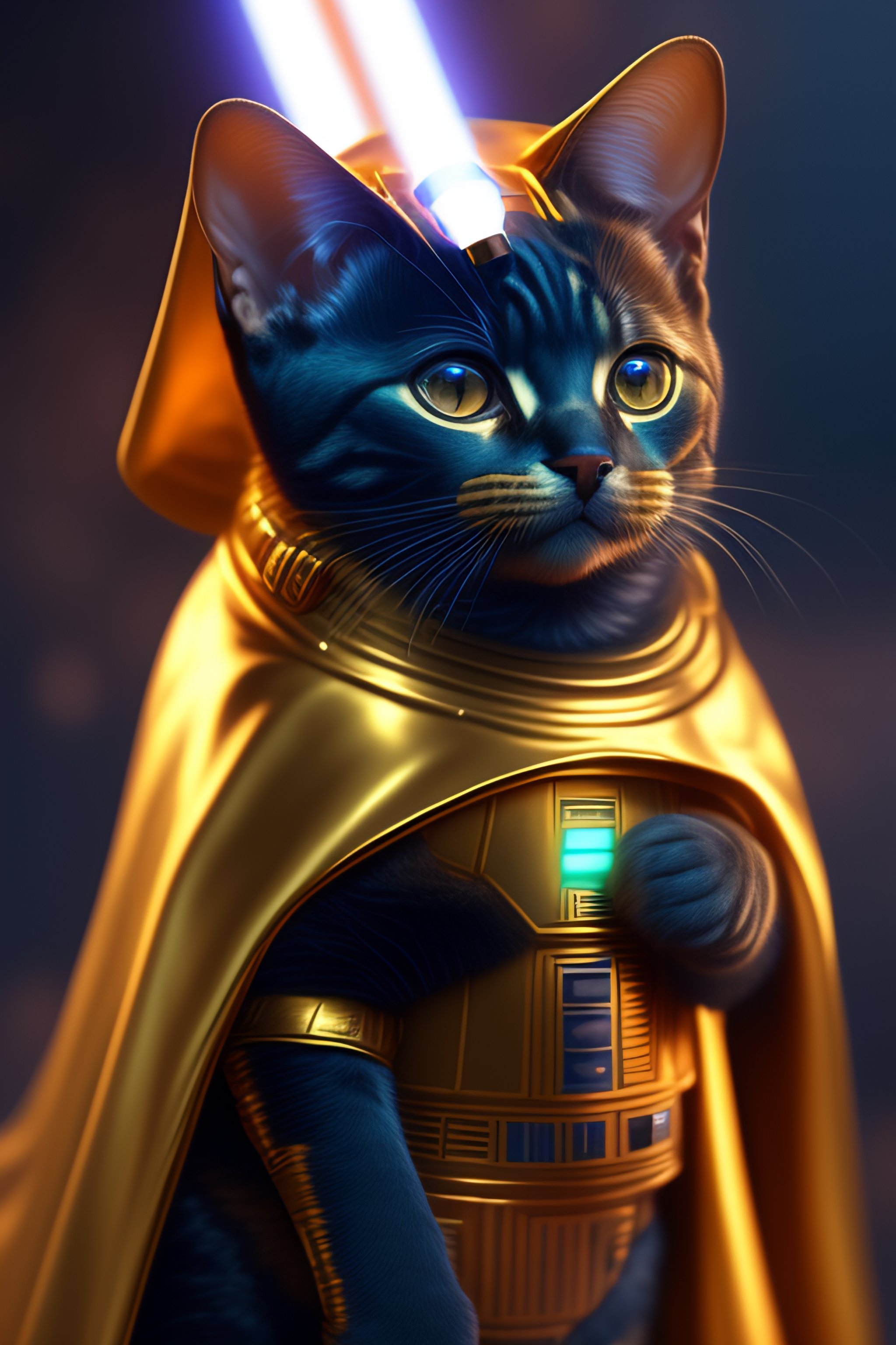 Lexica - Star Wars scene artificial intelligence a havana brown cat ...