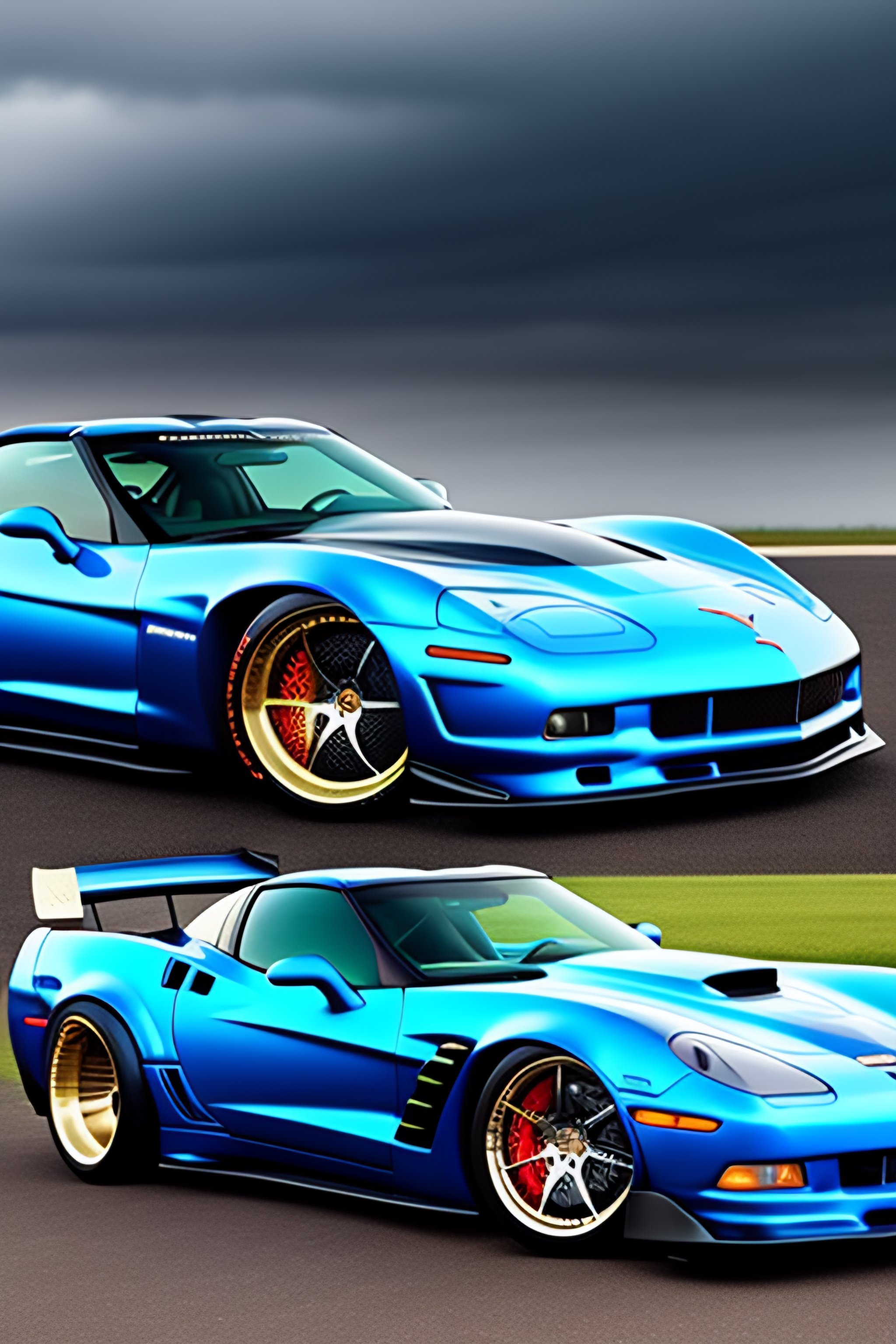 Lexica - 2004 corvette Z06, c5r, wide body, electron blu, racing