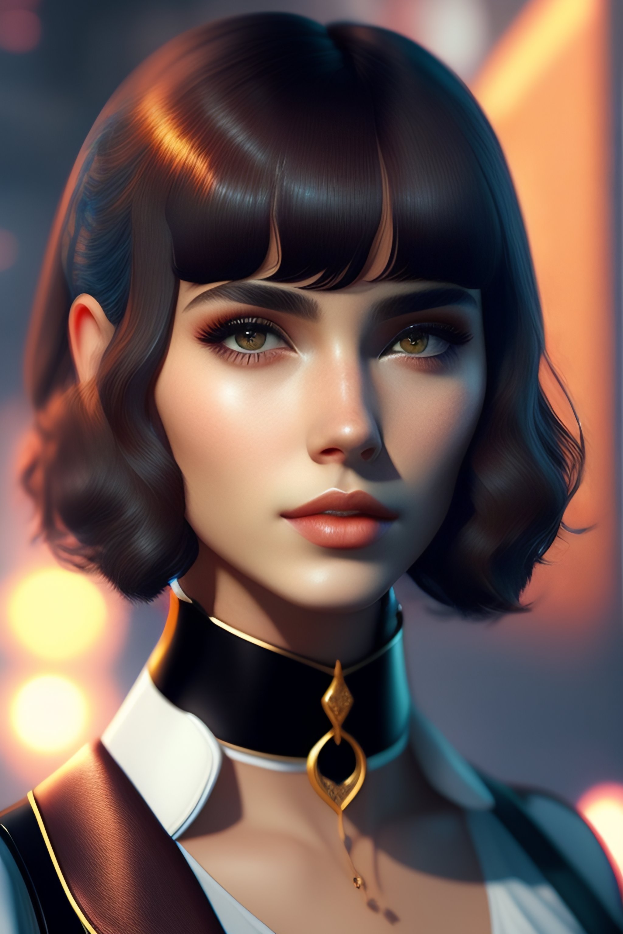 Lexica - Mathilda, cute girl, short silky hair, velvet, kitty ears ...