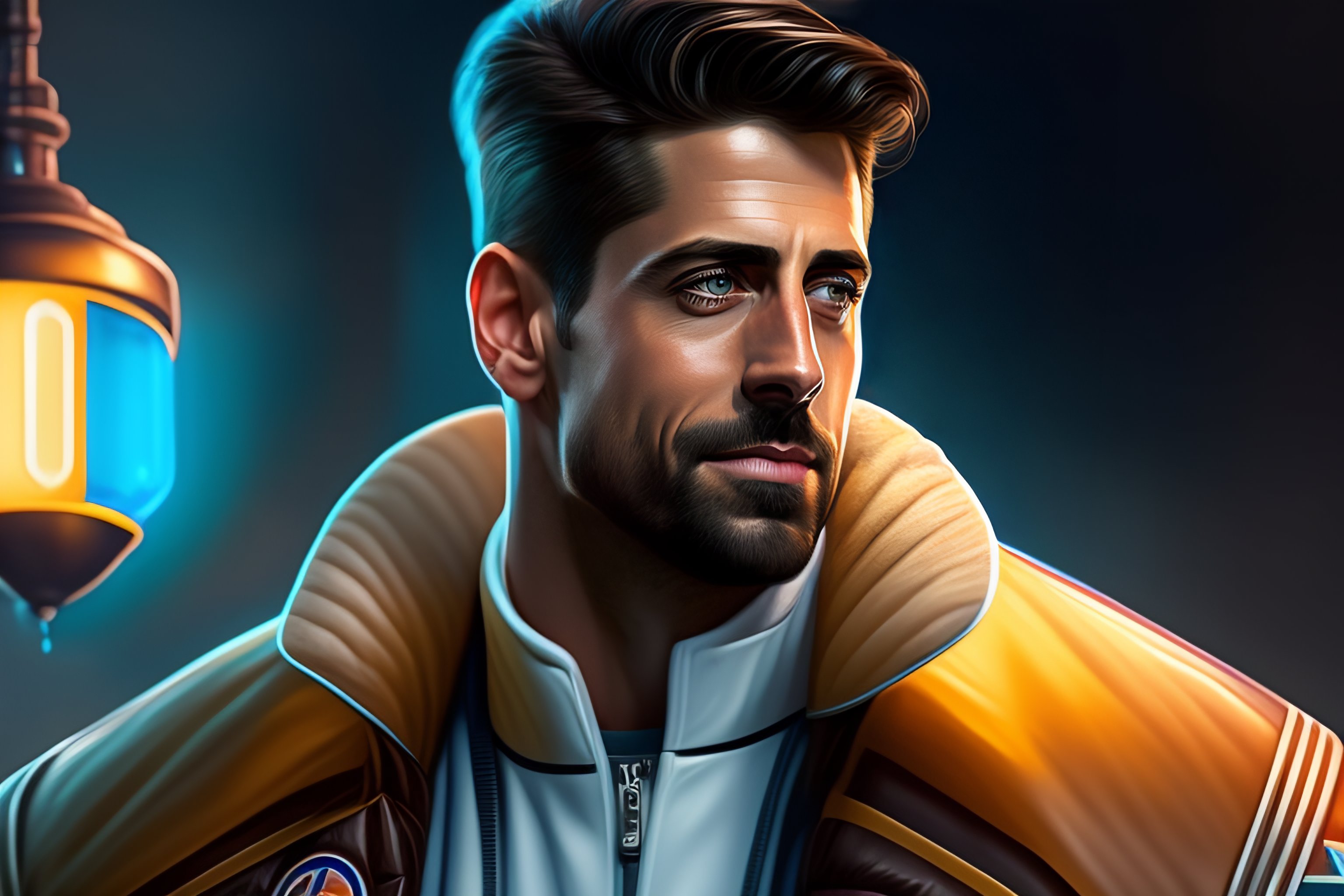Lexica - Aaron rodgers as marty mcfly, realistic portrait, symmetrical ...