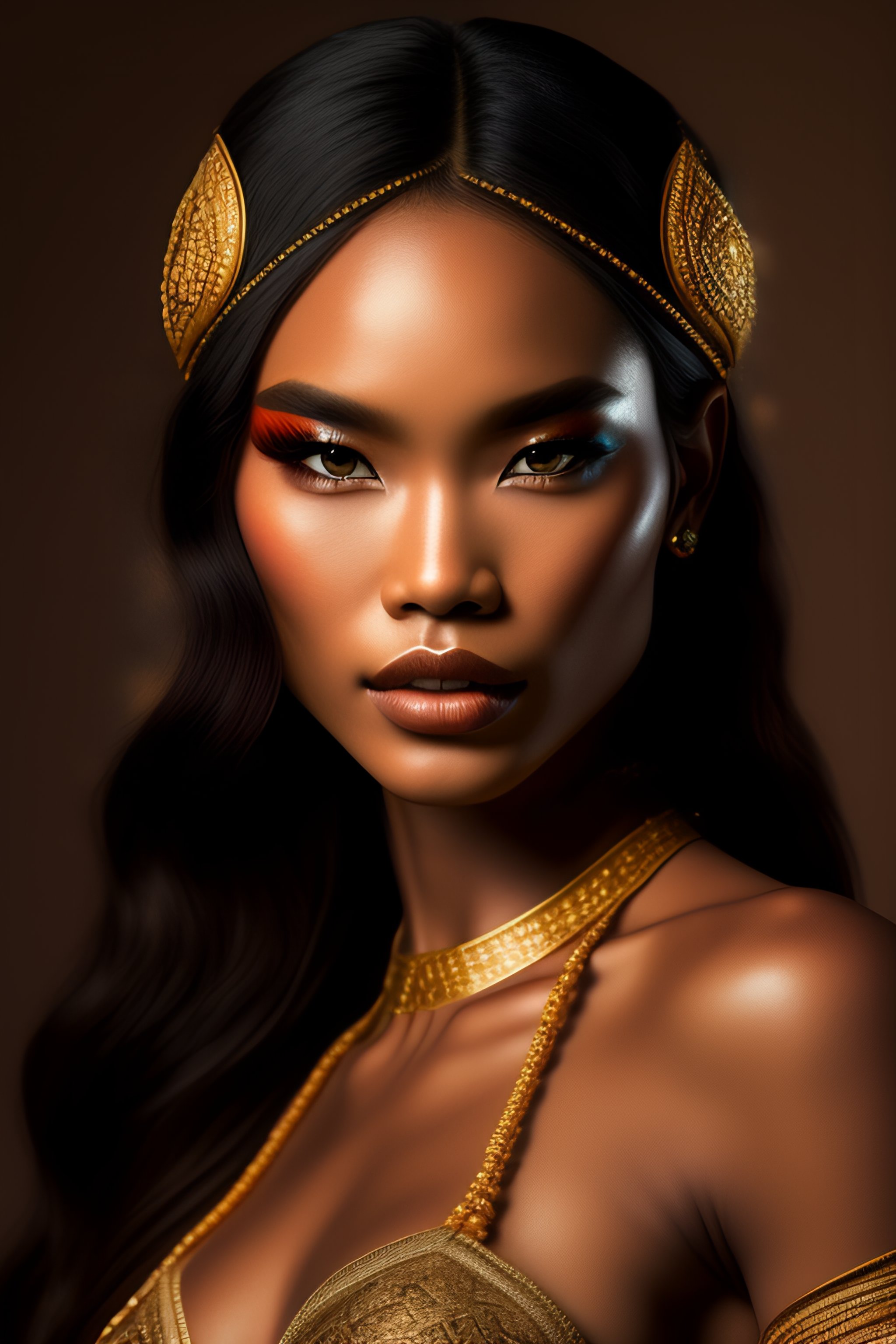 Lexica - A gorgeous Balinese tribal rave model photo, in a velvet and ...