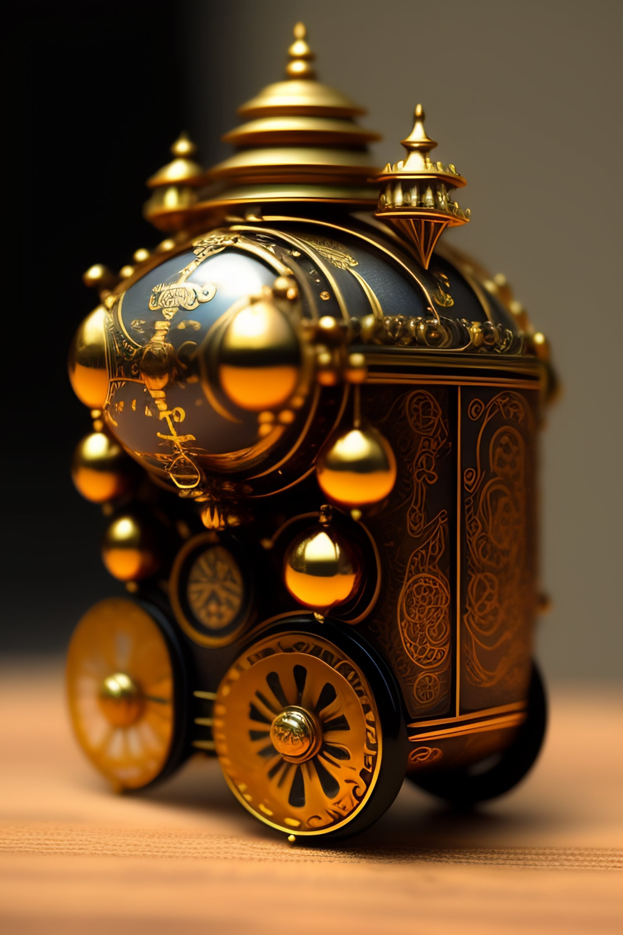 Lexica - Japanese painting of a small steampunk mechanical creature