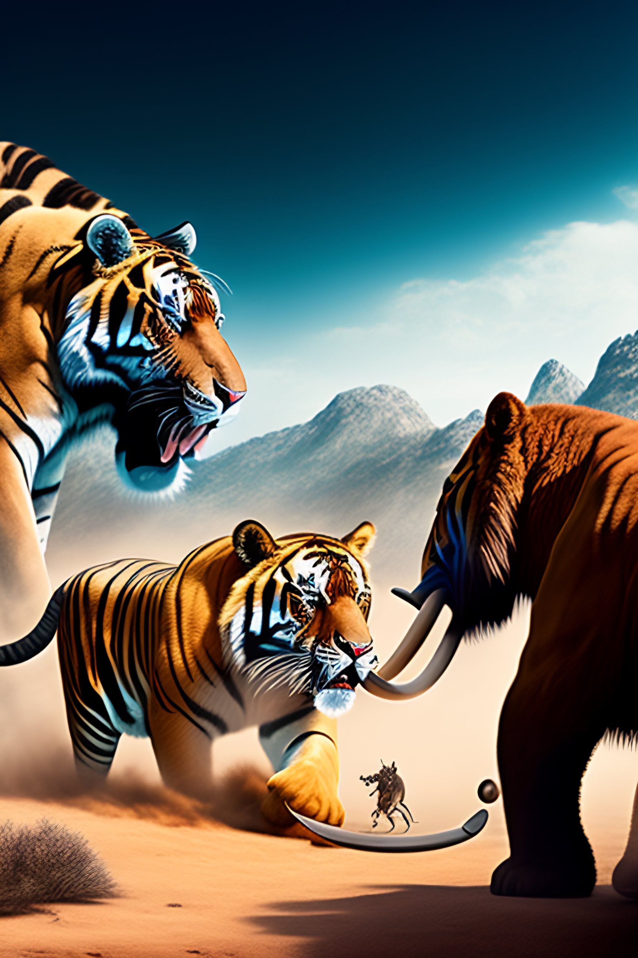 Mammoth Vs Saber Tooth Tiger