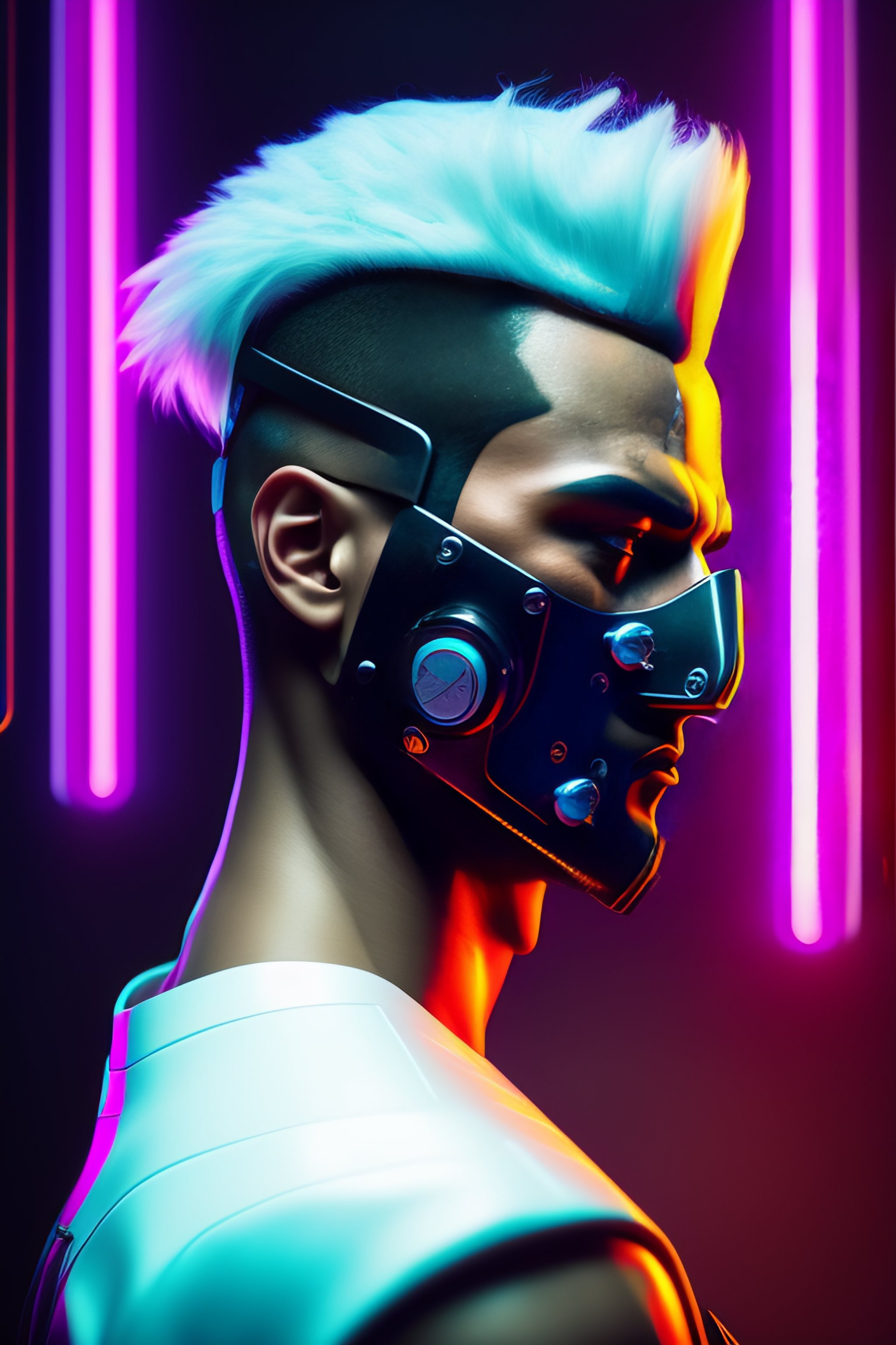 Lexica - Cyberpunk 2077 mask man white