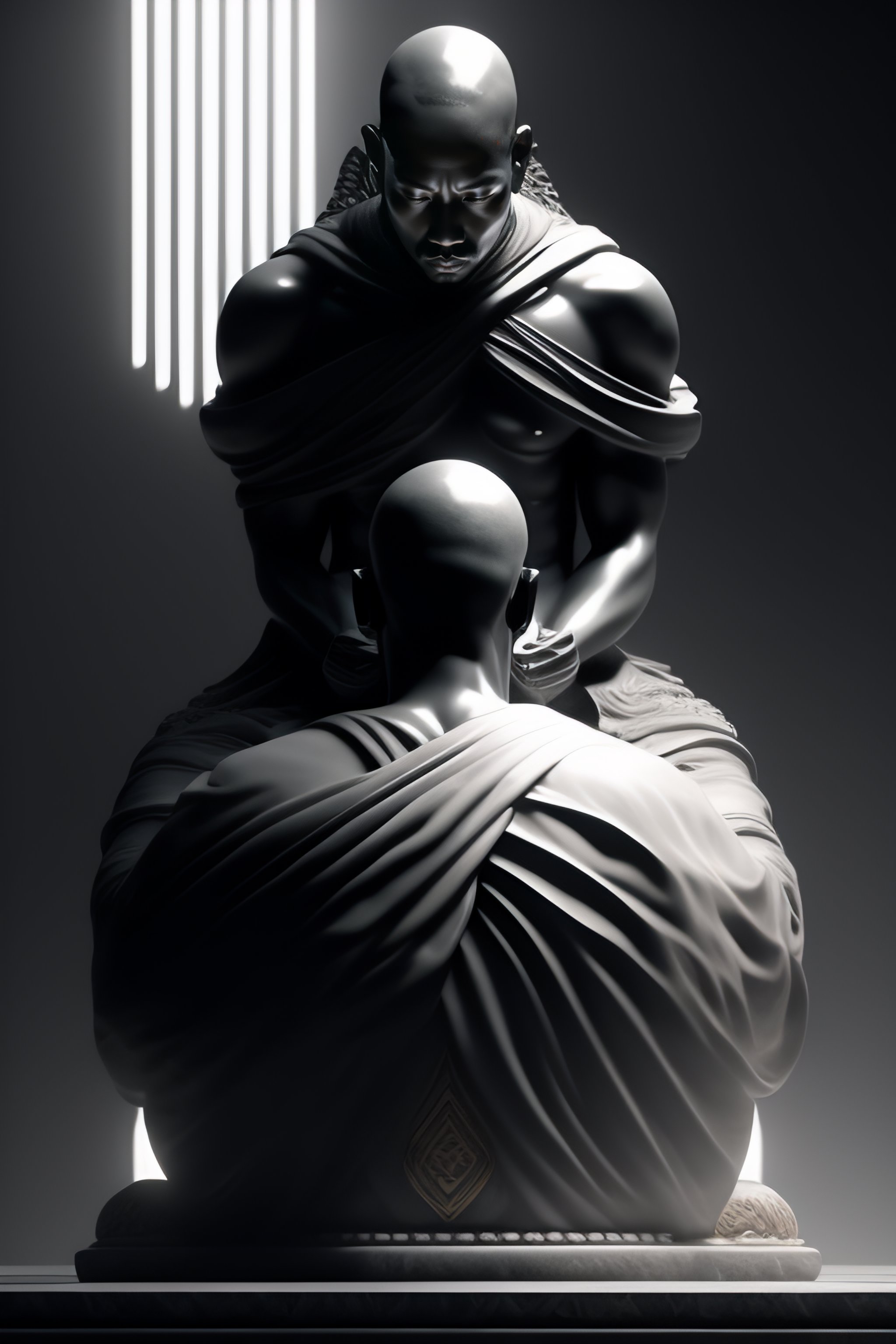 Lexica - A monk god meditating in a empty void, fantasy, trending on ...