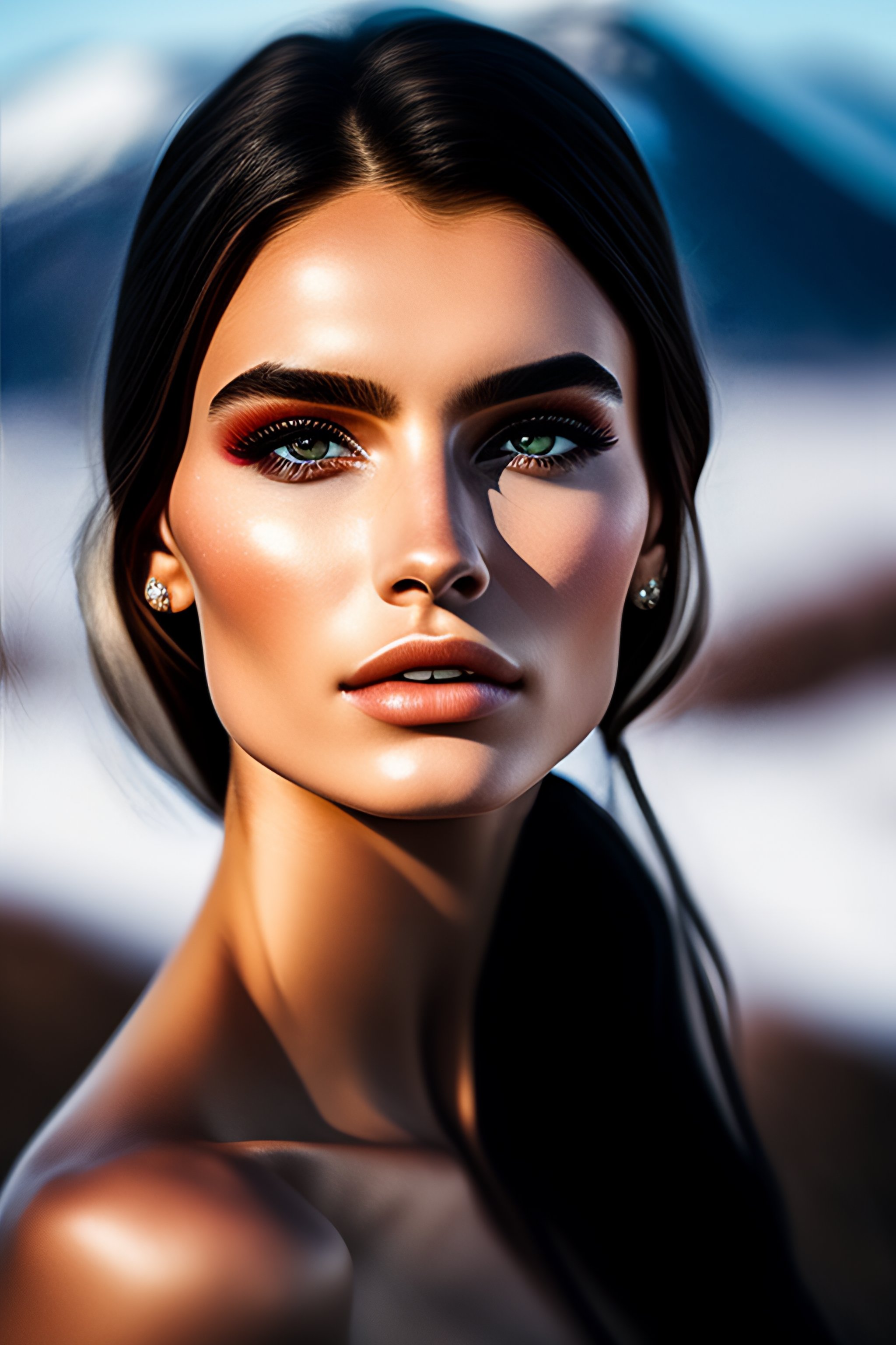 Lexica - Realistic full potrait of Beautiful romanian model's face with ...