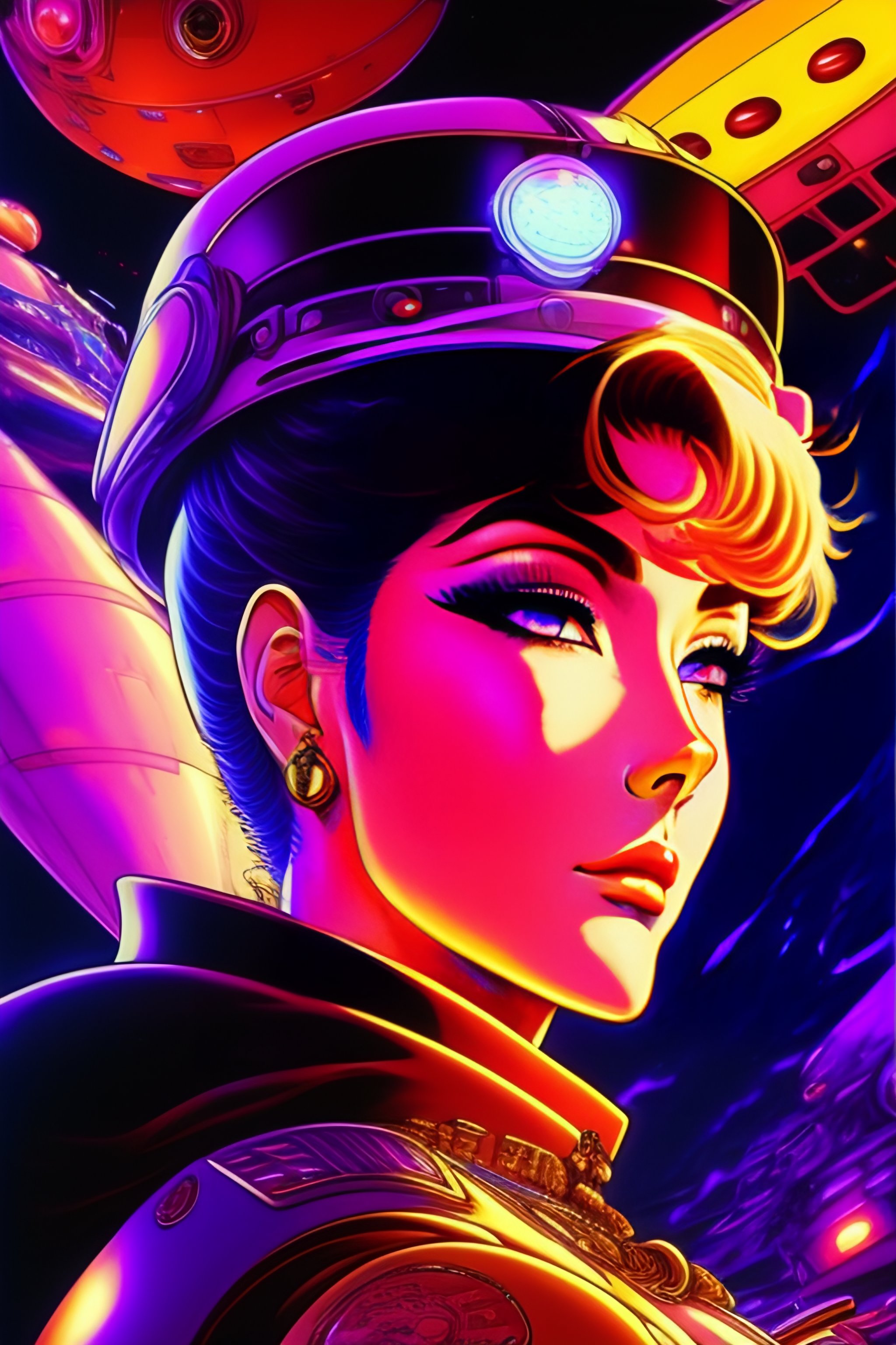 Lexica - Vintage 90's anime style. boris becker; cluttered starship ...