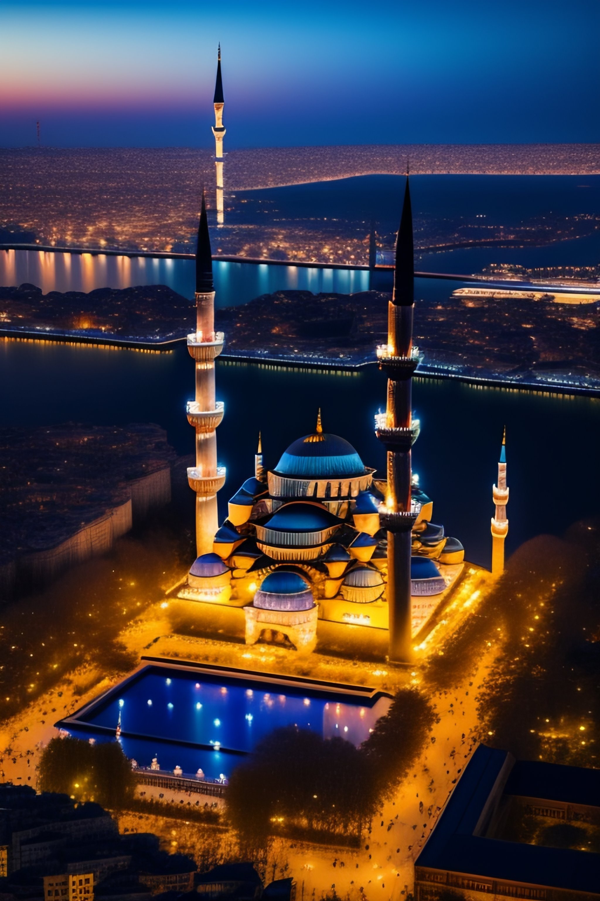 Blue Mosque Istanbul Aerial