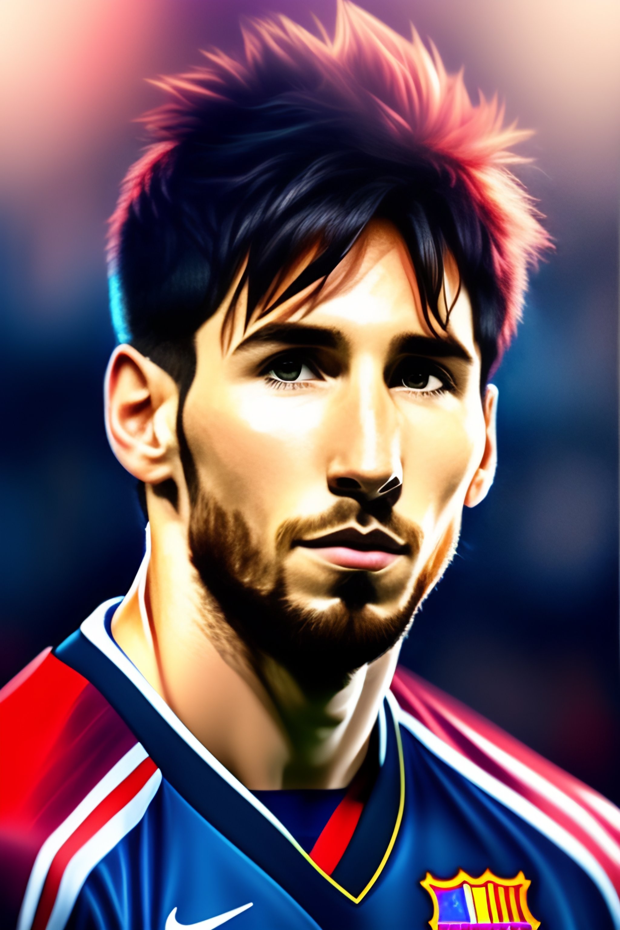 Lexica - Portrait of messi in anime style
