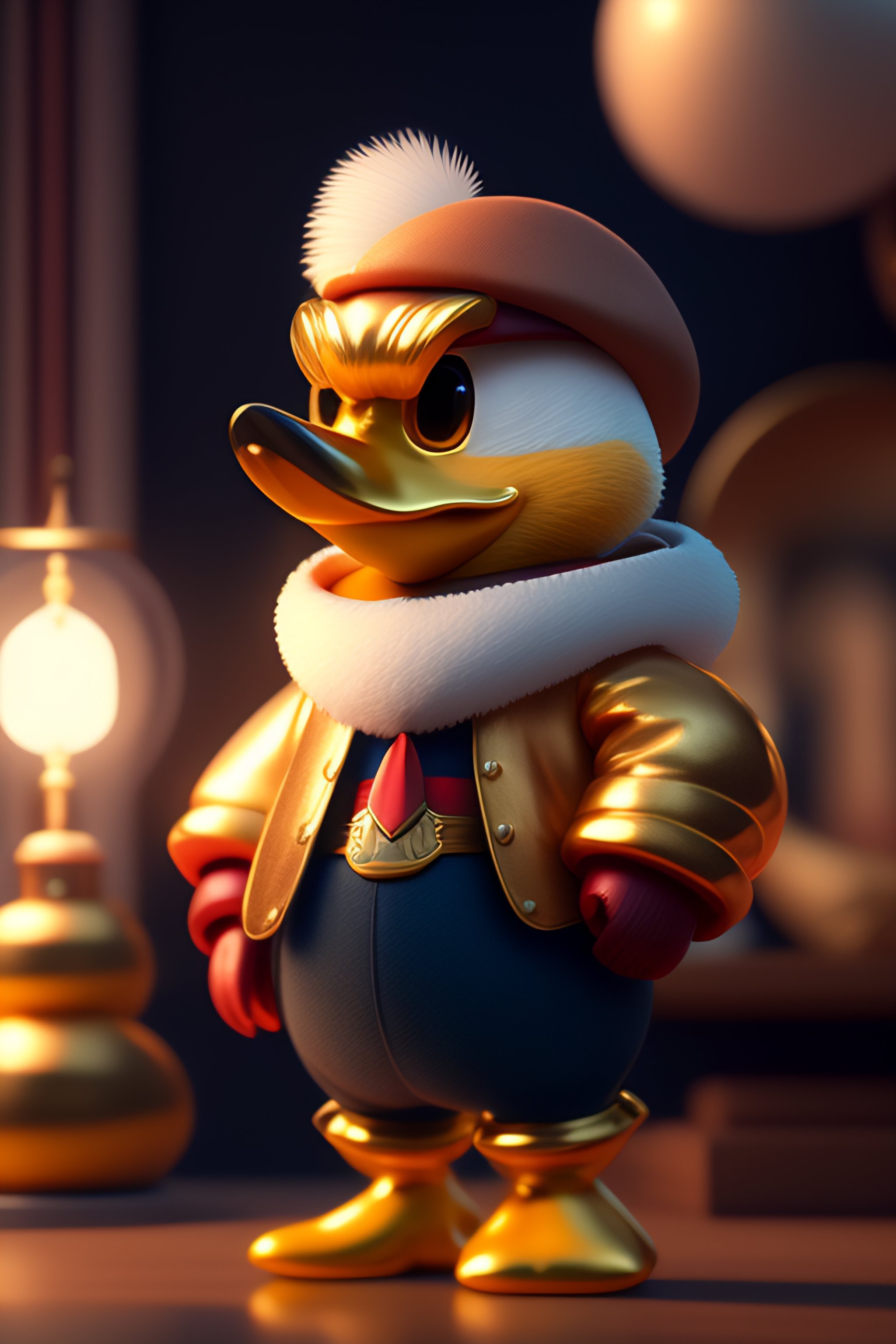 Lexica - Donald duck rich money gold ,unreal engine, cozy indoor ...