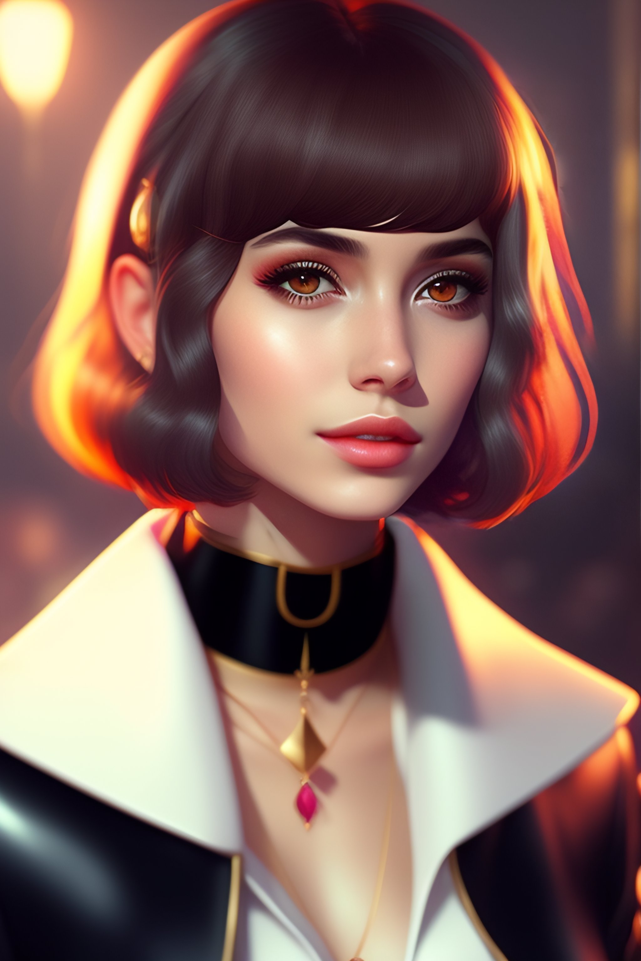 Lexica - Mathilda, cute girl, short silky hair, velvet, kitty ears ...